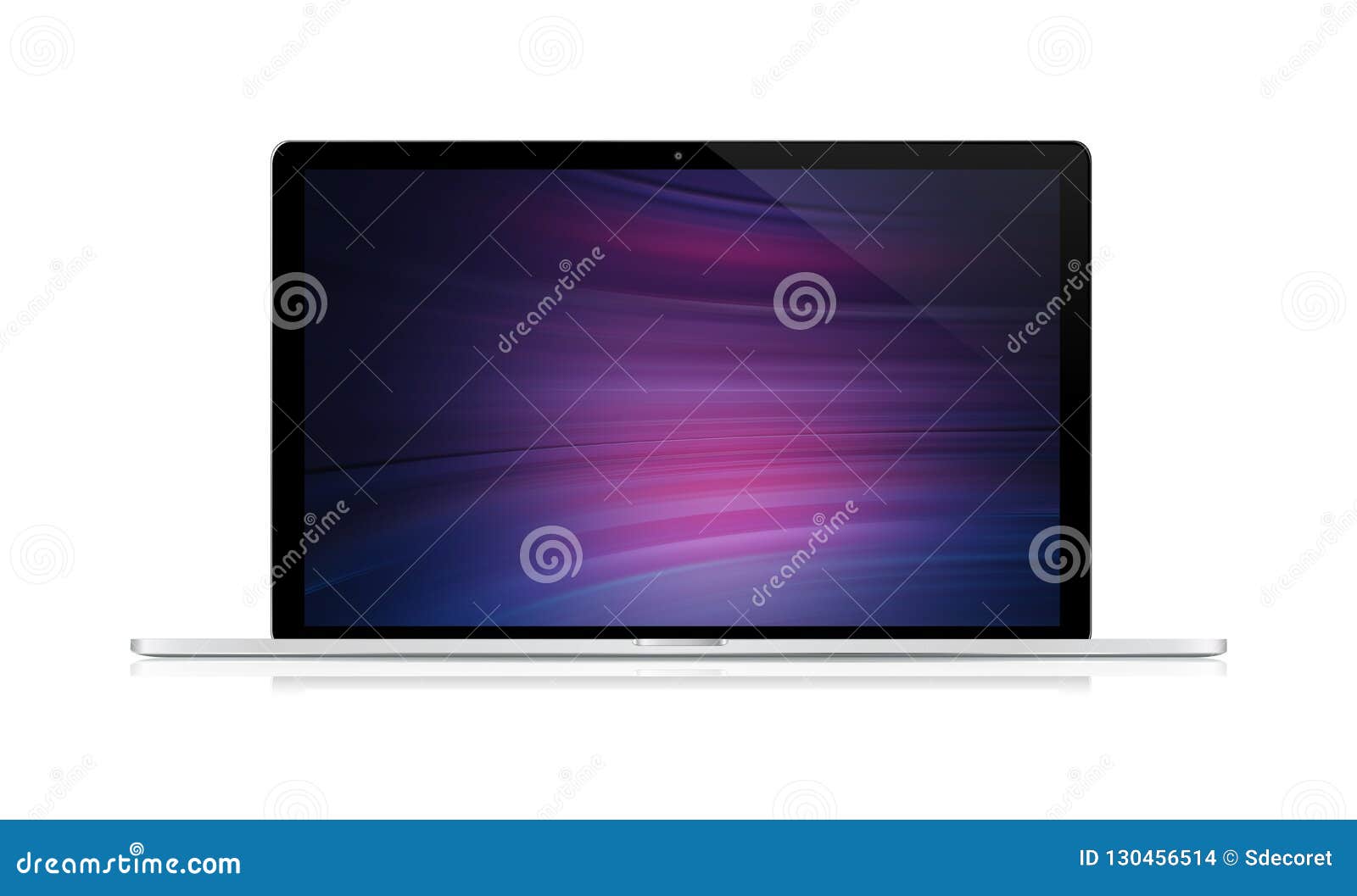 Isolated Modern Laptop with Shadow Front View 3d Rendering Stock ...