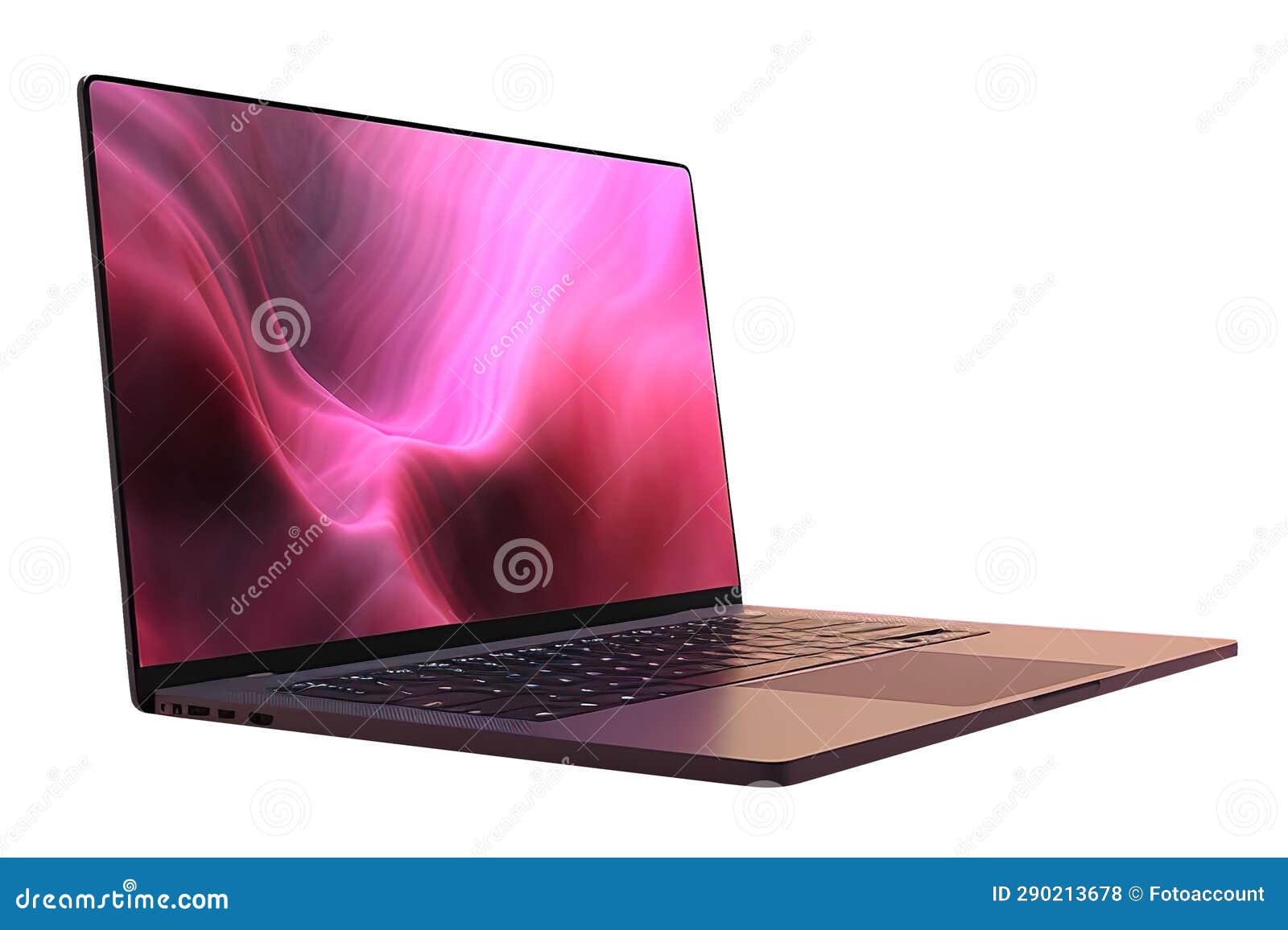 Isolated Modern Opened Laptop Screen for Individual Presentations ...