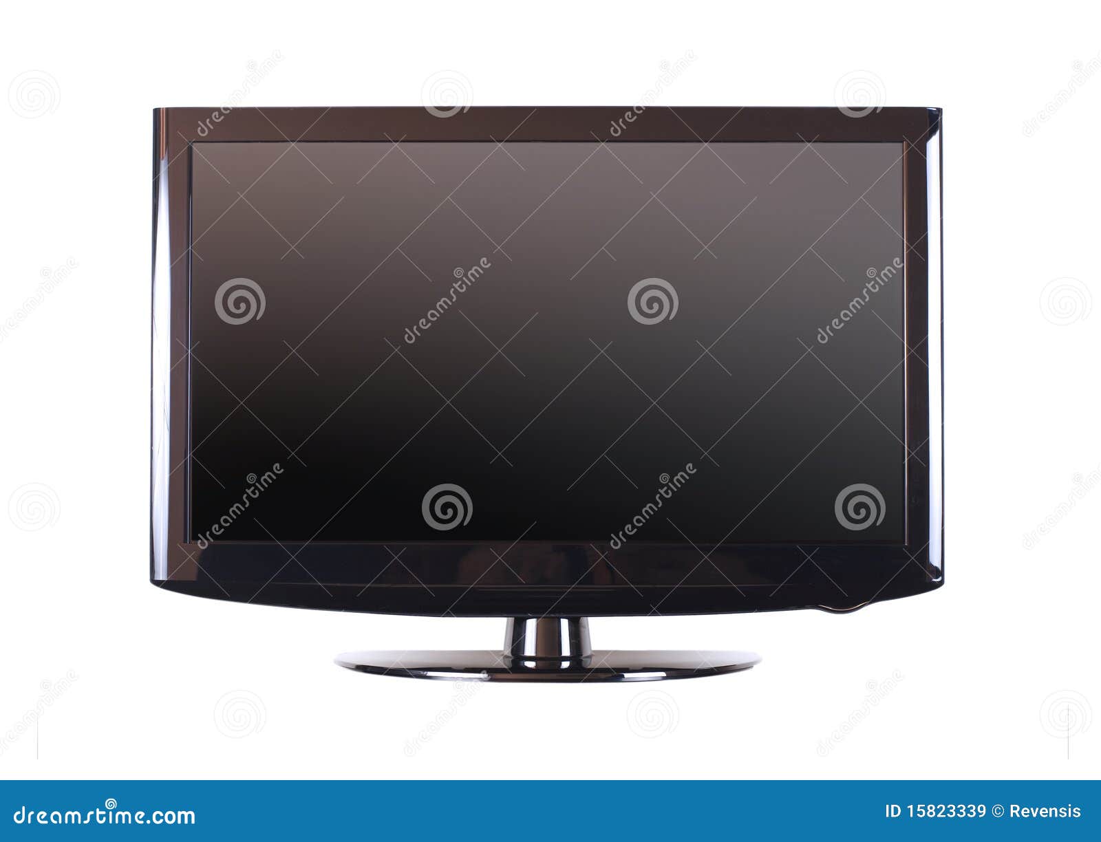 Isolated Modern Panel Television Stock Image - Image of computer, media ...
