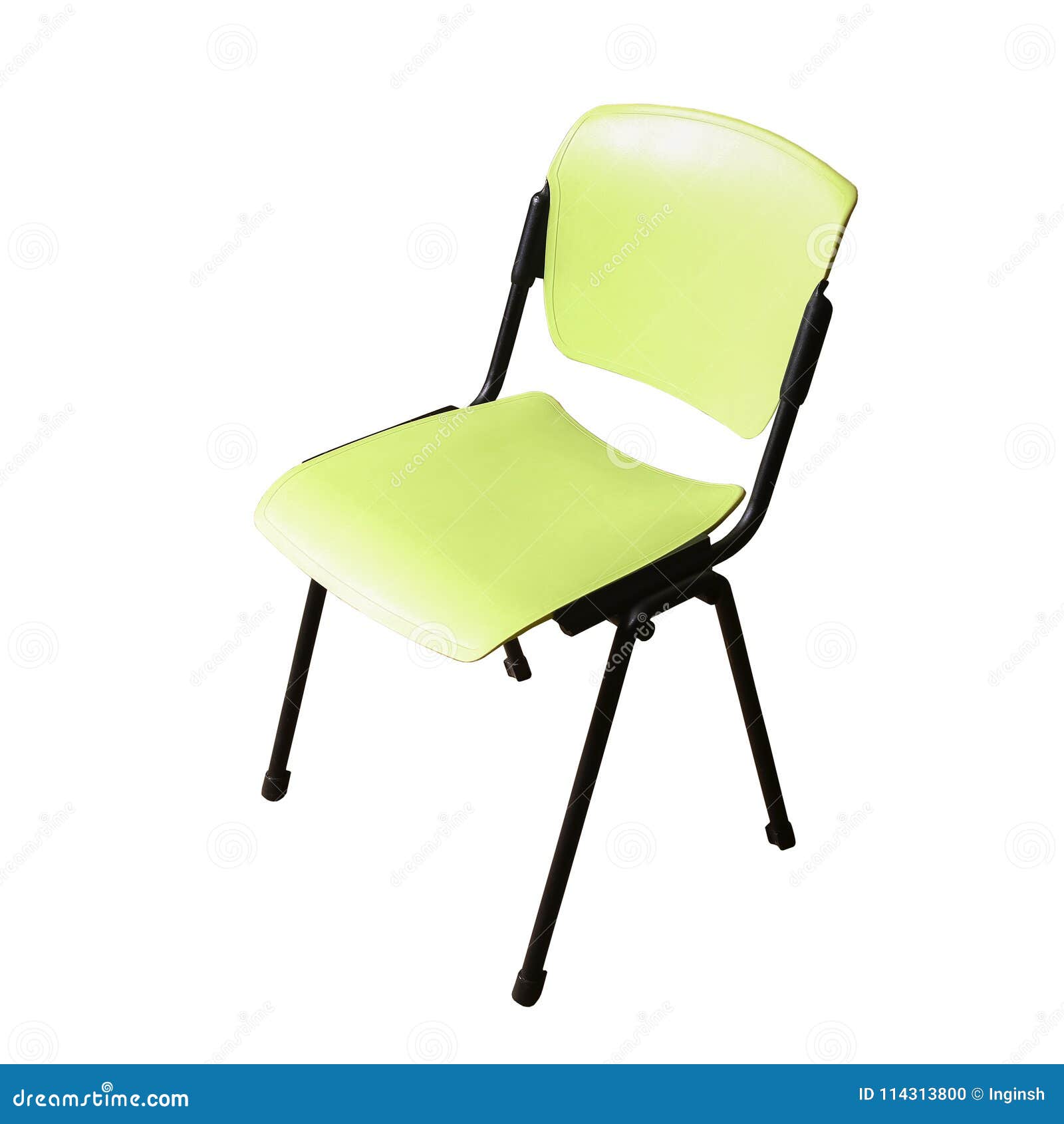 Isolated Modern School Chair on a White Background Stock Photo - Image ...