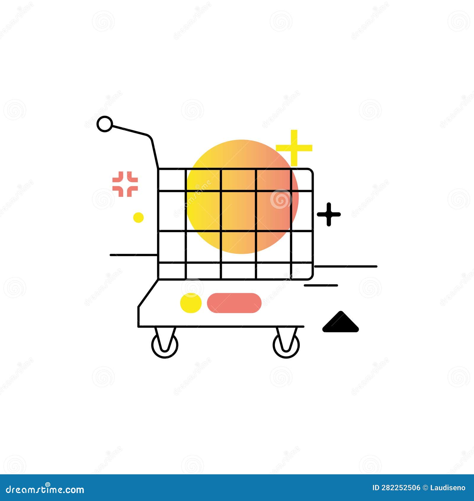 Isolated Modern Web Shopping Cart Icon Vector Stock Vector ...