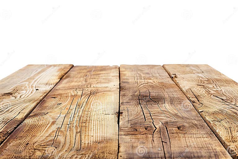 Isolated Modern Wood Kitchen Dining Table on White Background. Stock ...