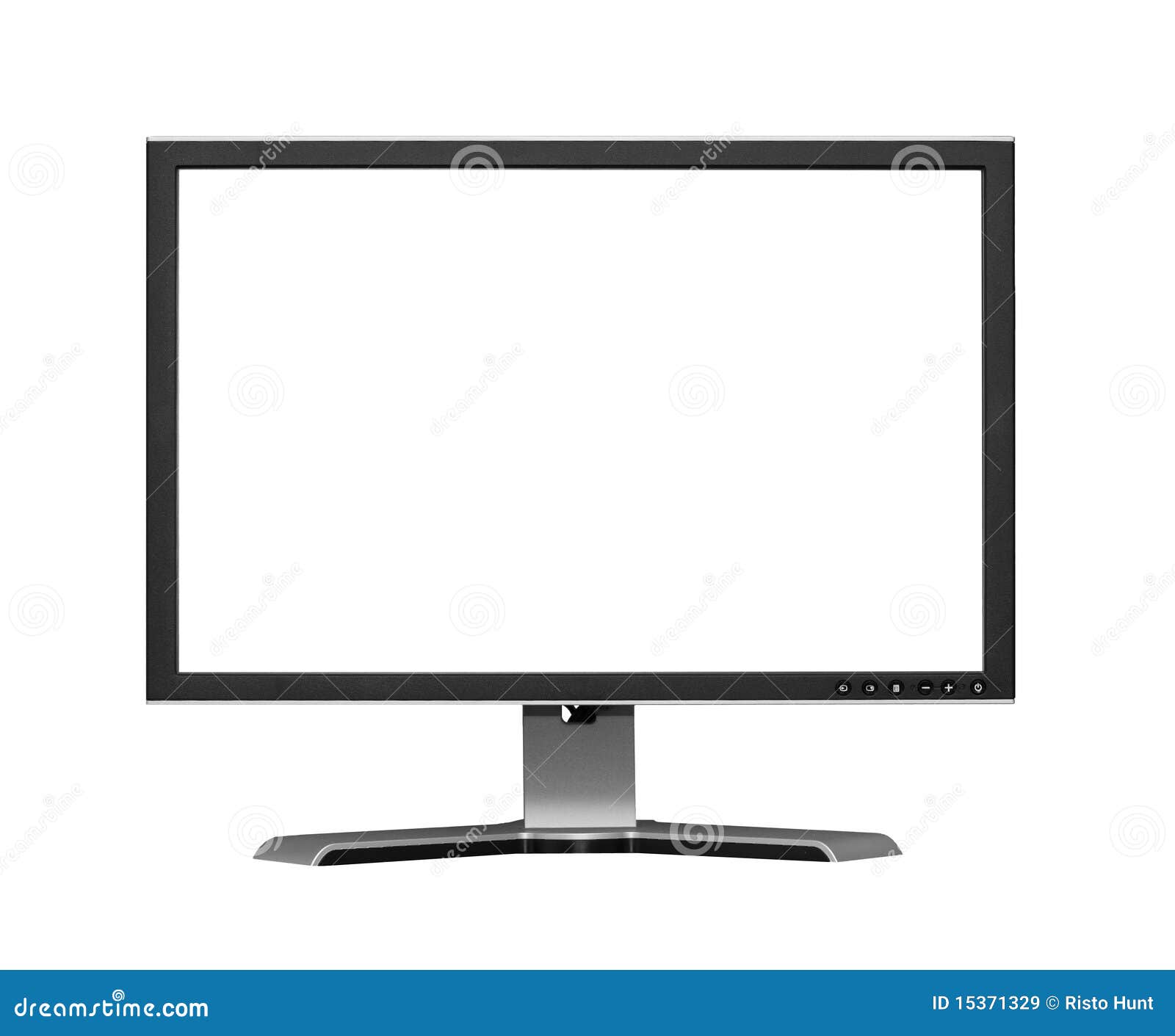 Isolated monitor stock image. Image of black, technology - 15371329