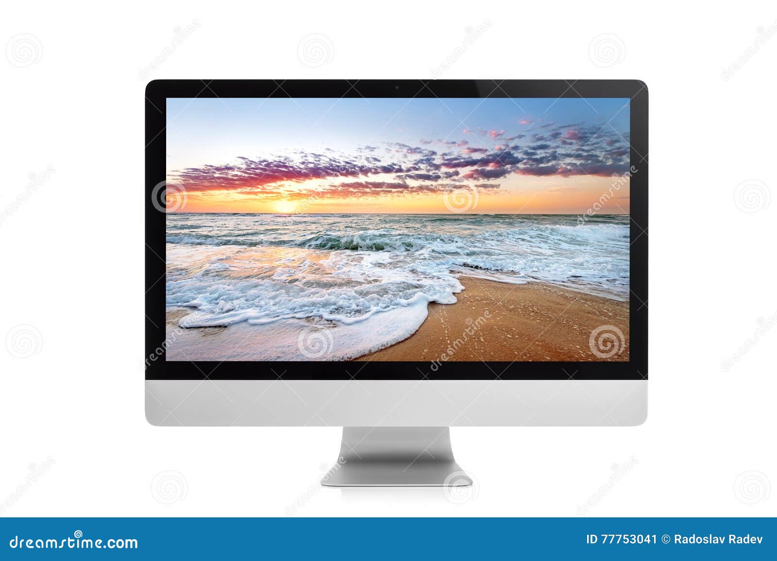 Isolated monitor on white. stock image. Image of hauptwege - 77753041