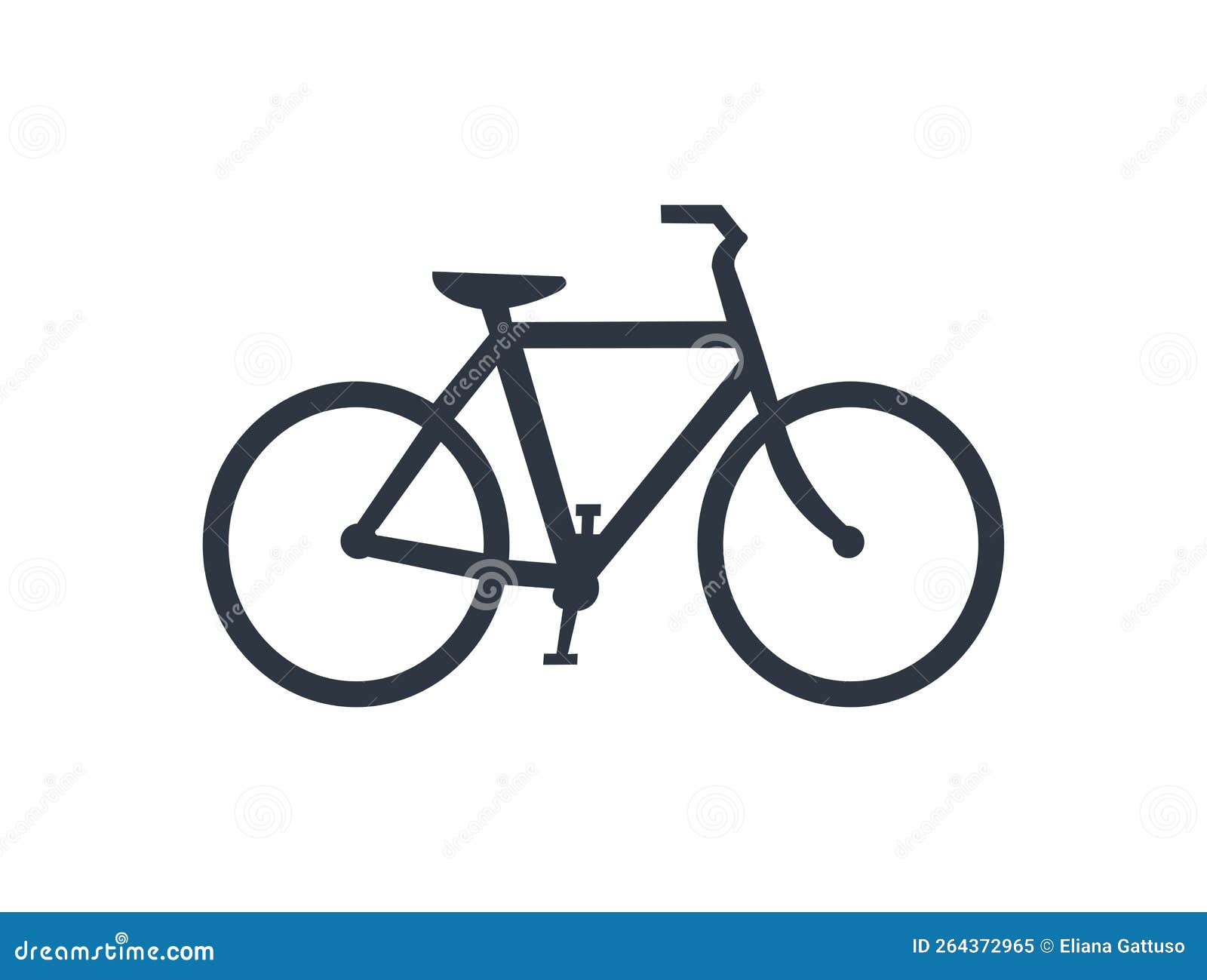Isolated Monochromatic Bike Icon. Flat Design Vector. Stock Vector ...