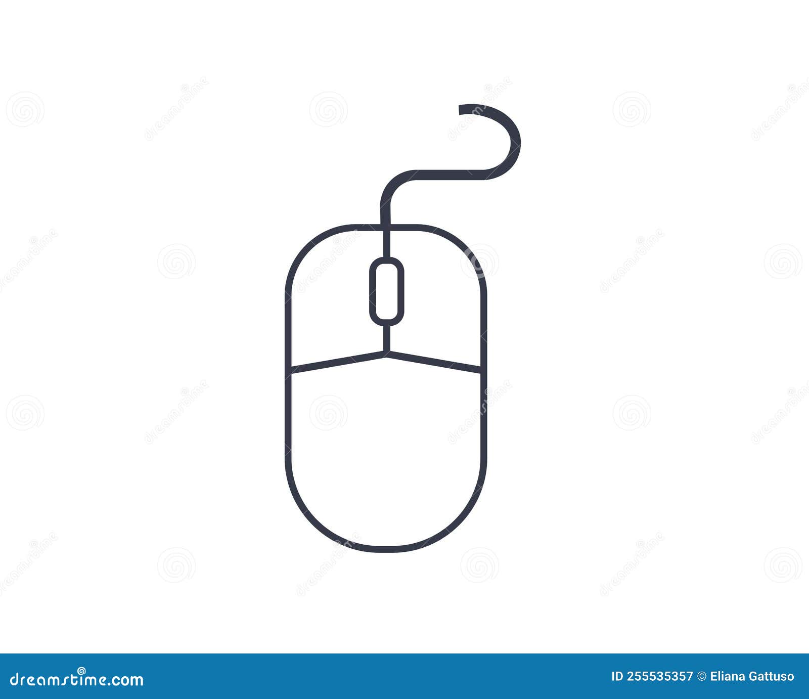 Isolated Monochromatic Mouse Icon Sign. Vector Illustration. Stock ...