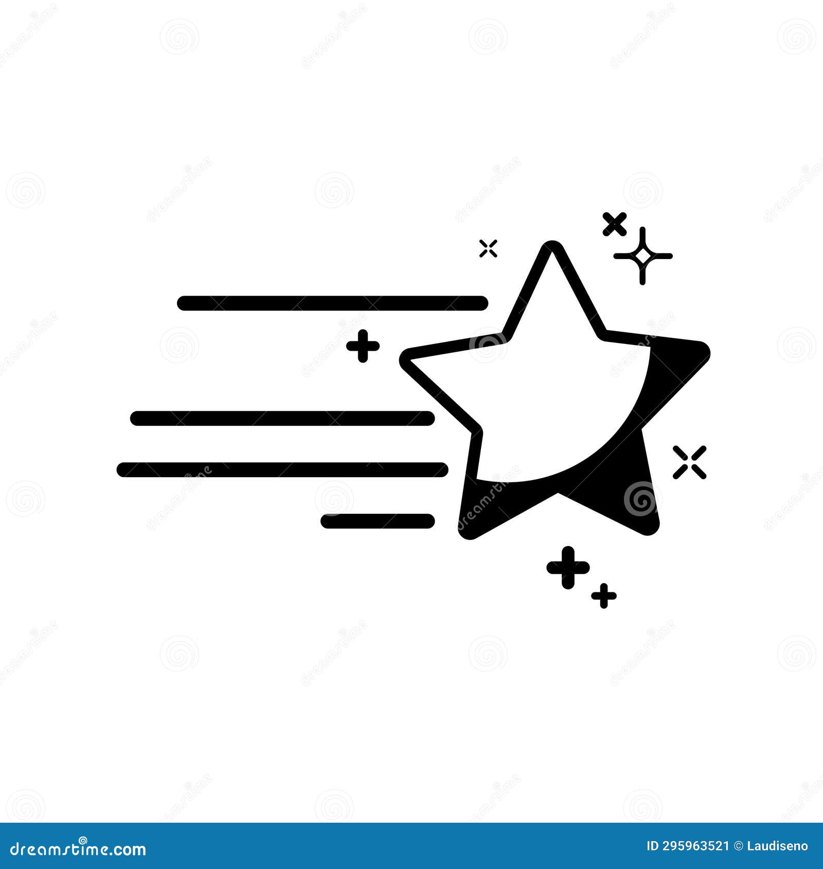 Isolated Monochrome Star Shape Icon Vector Stock Illustration ...