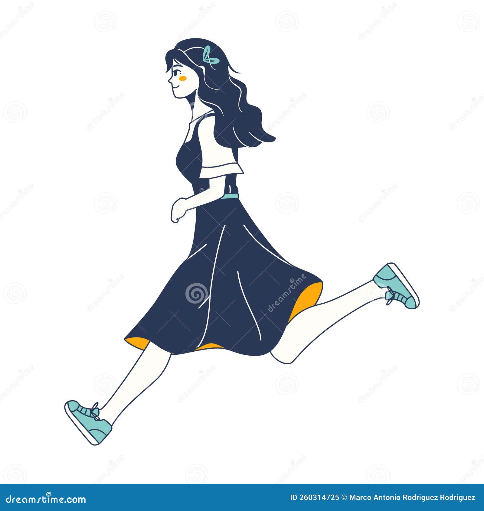 Isolated Monochrome Young Female Character Vector Stock Vector ...