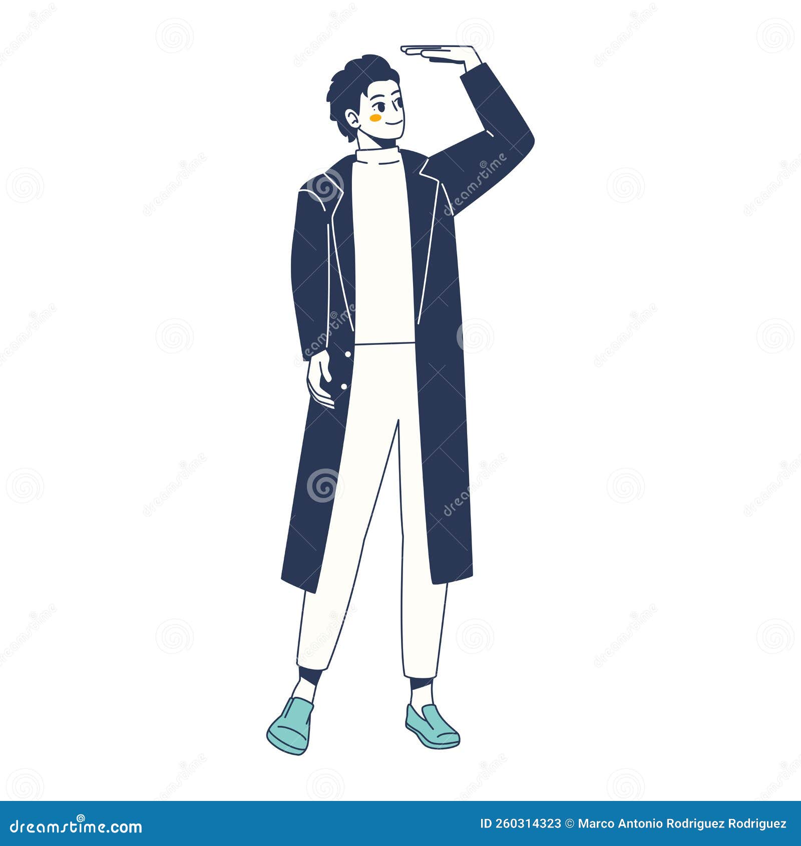 Isolated Monochrome Young Male Character Vector Stock Vector ...