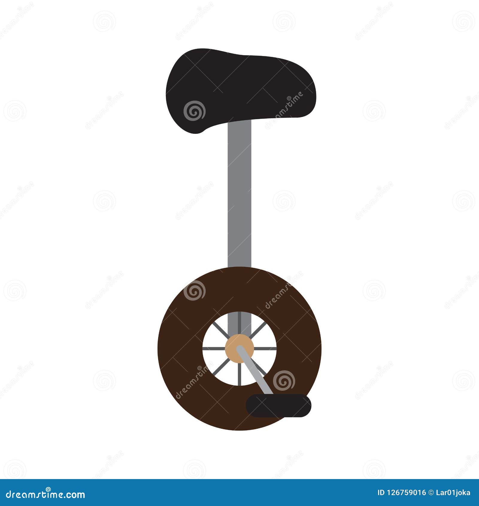 Monocycle Icon In Cartoon Style Isolated On White Background. Circus ...