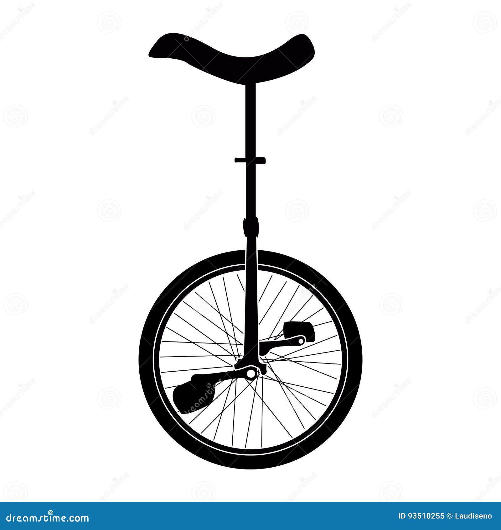 Monocycle Silhouette Cartoon Vector | CartoonDealer.com #79172997