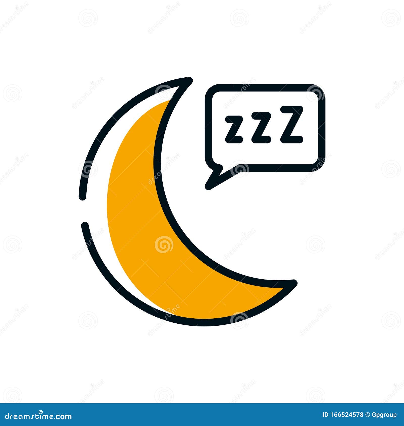 Isolated Moon and Sleep Bubble Vector Design Stock Vector ...