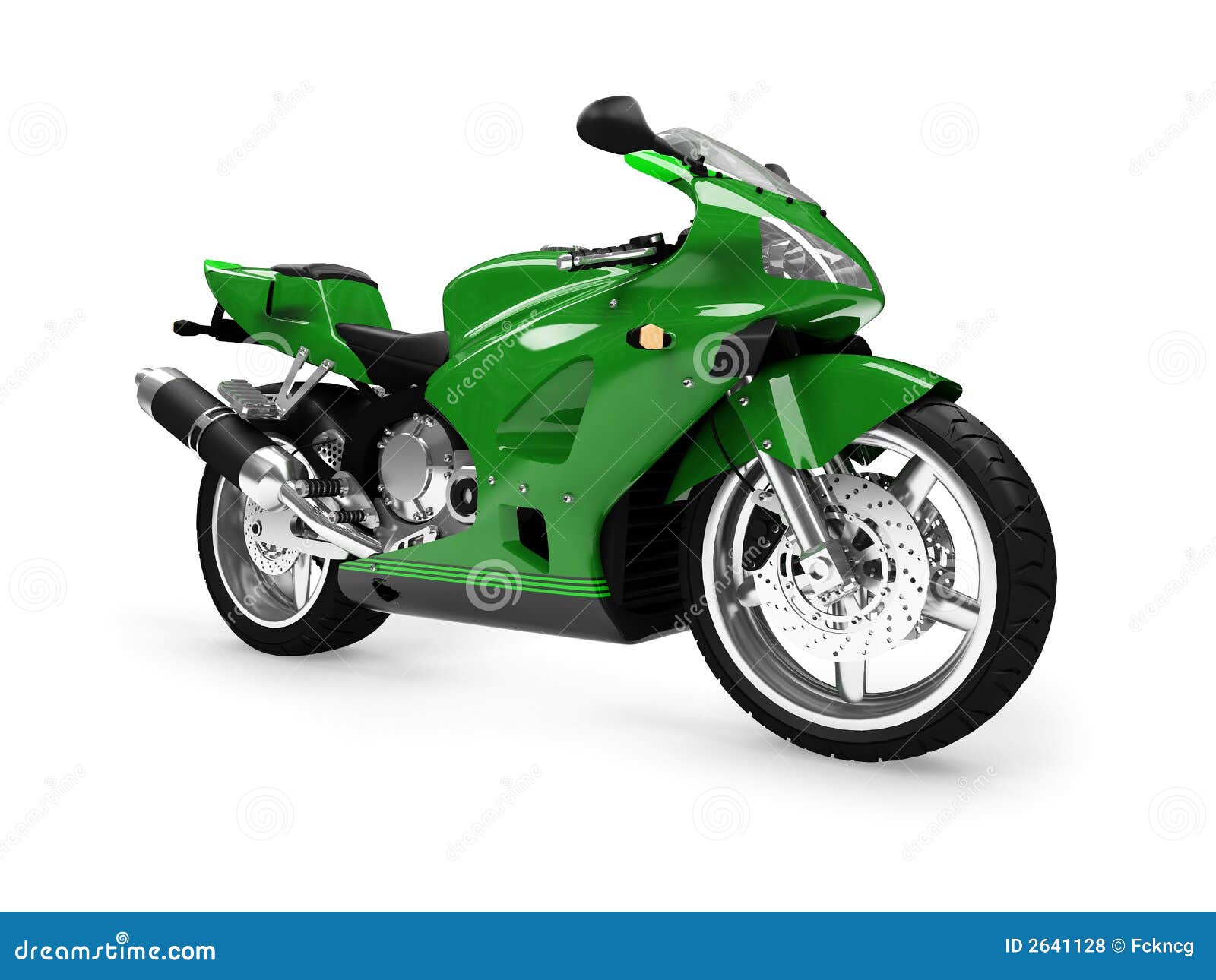 Isolated Motorcycle Front View Stock Illustration - Illustration of ...