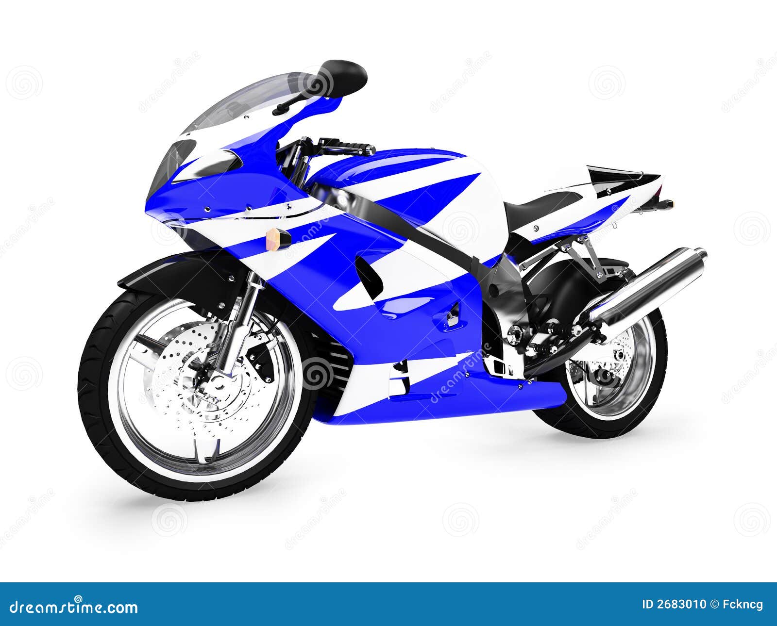 Isolated Motorcycle Front View Stock Photo - Image: 2683010