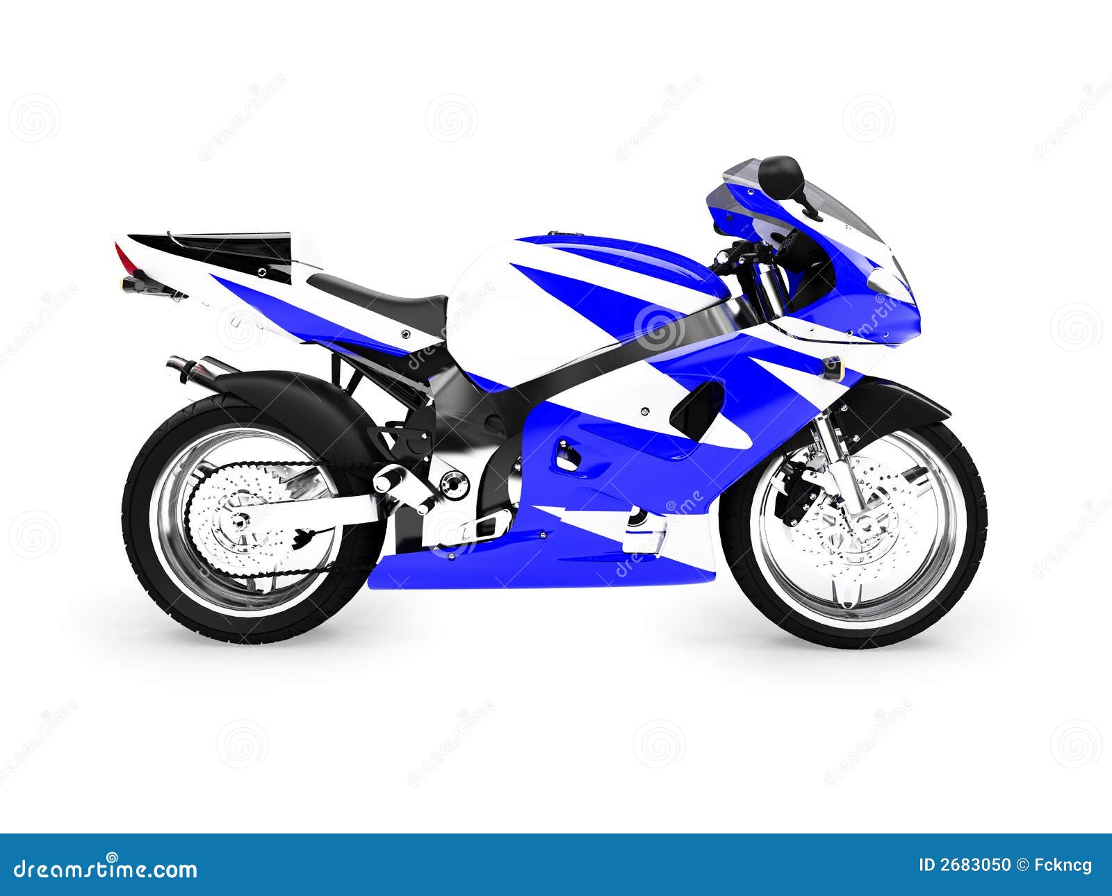 Isolated Motorcycle Side View Stock Photo - Image: 2683050