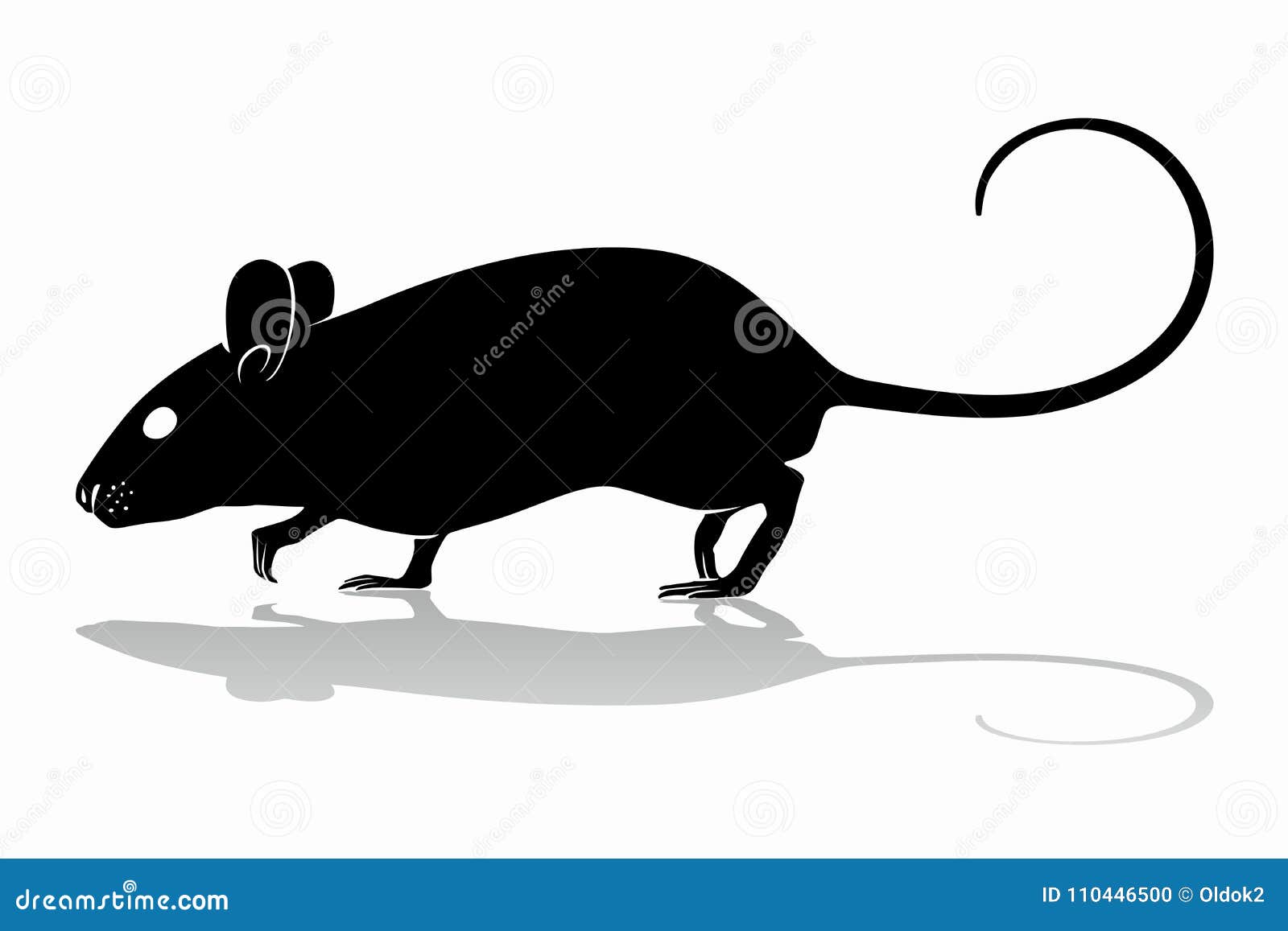 Mouse Silhouette One Line Drawing Vector Illustration | CartoonDealer ...