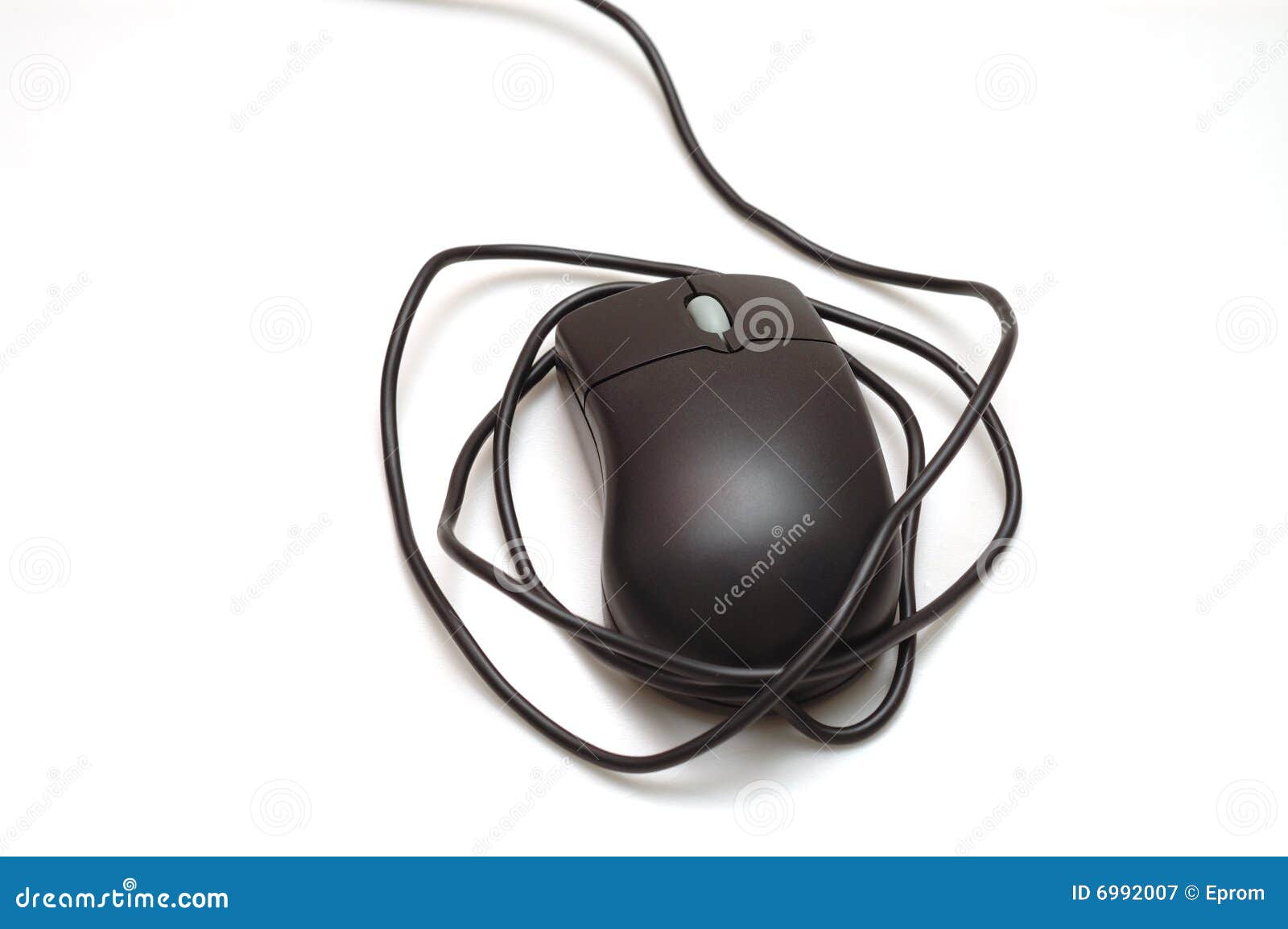 Isolated mouse with wire stock image. Image of computer - 6992007