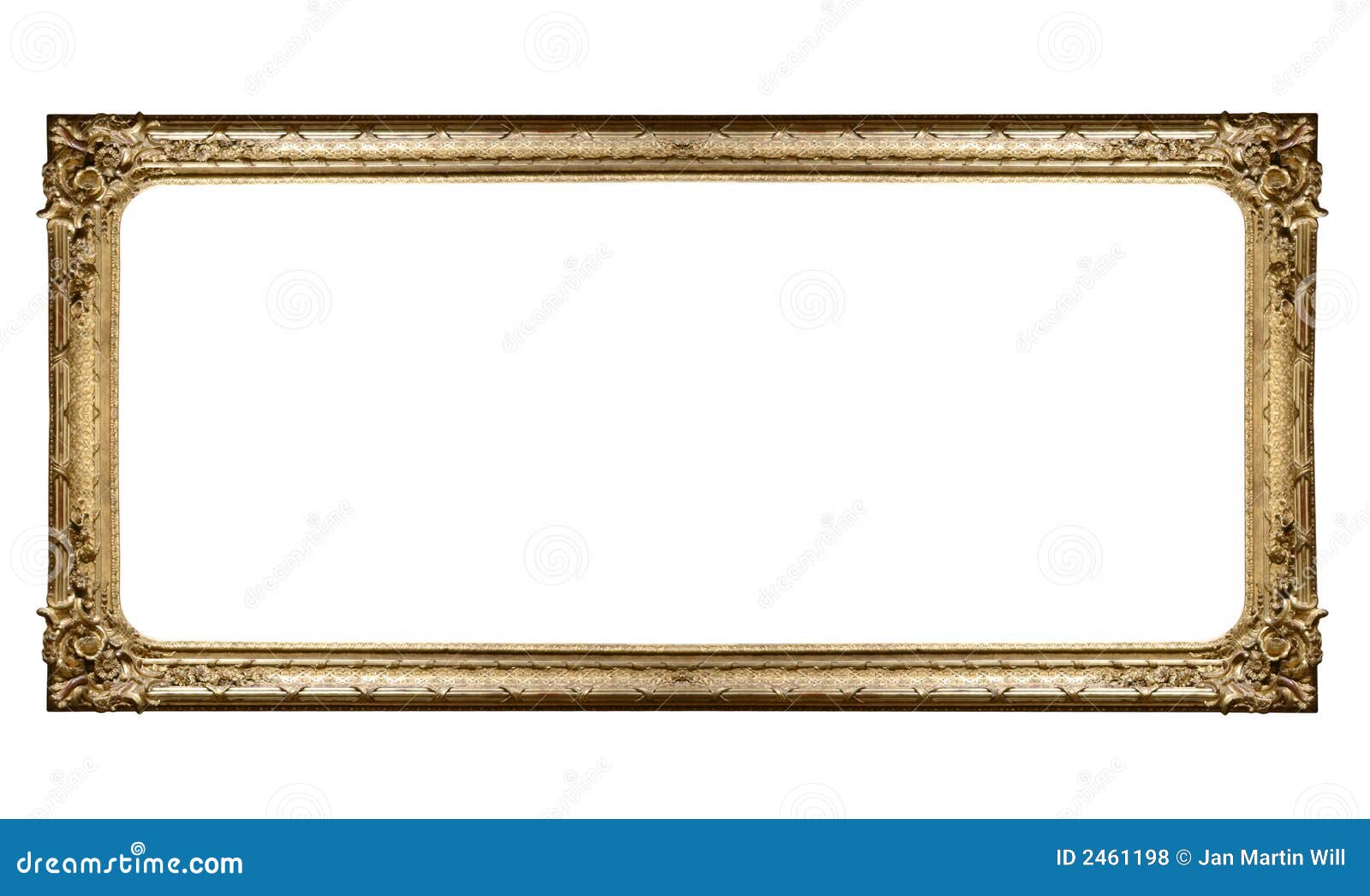 Isolated Museum Picture Frame Stock Photo - Image of background, fringe ...