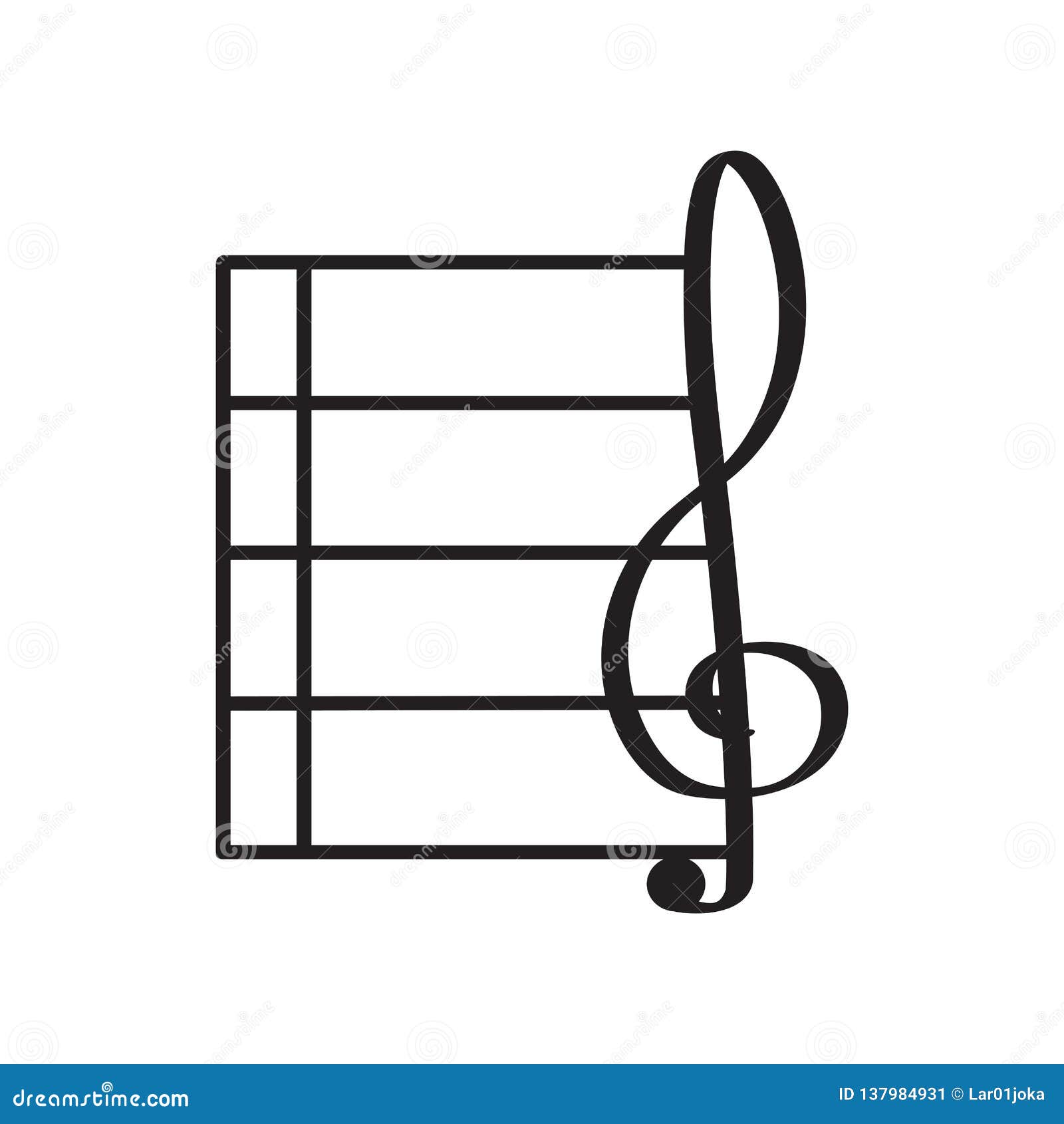 Isolated Treble Clef And Notes Cartoon Royalty-Free Stock Photo ...