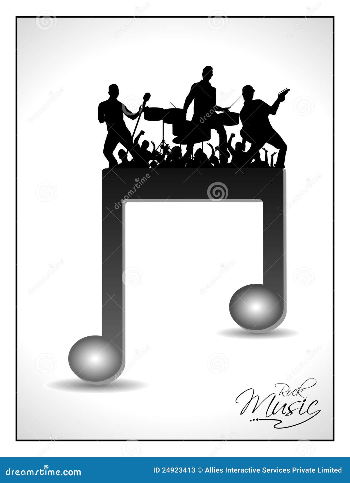 Isolated Musical Note Having on Disco Stock Illustration - Illustration ...