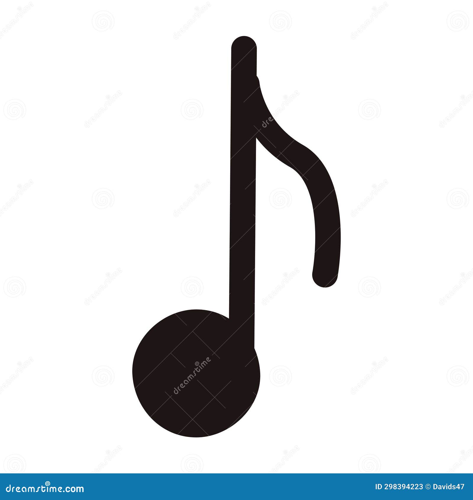 Isolated Musical Note Icon Vector Stock Vector - Illustration of black ...