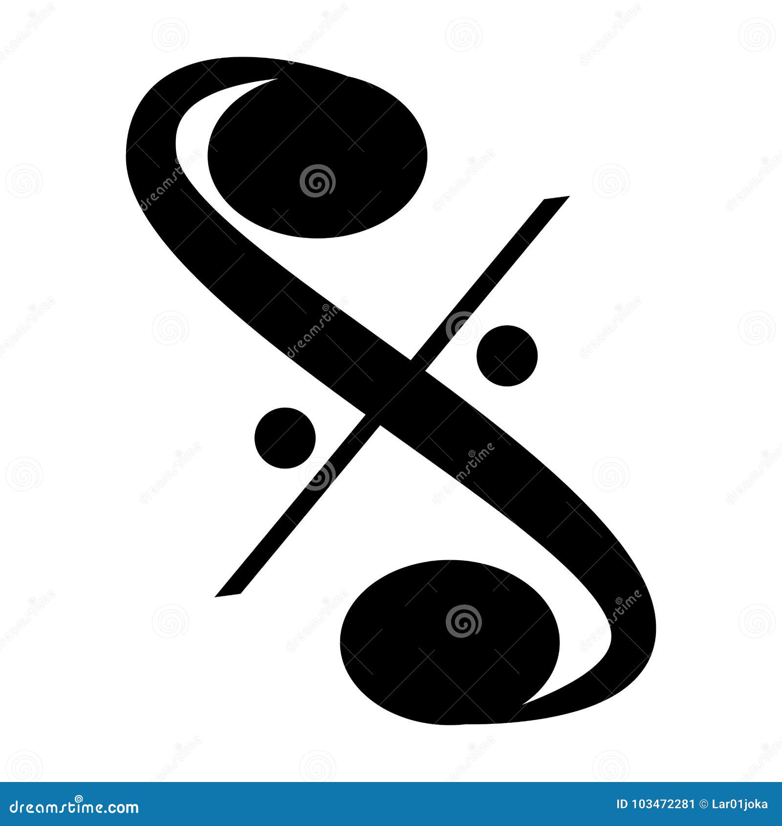 Isolated musical note stock vector. Illustration of symbol - 103472281