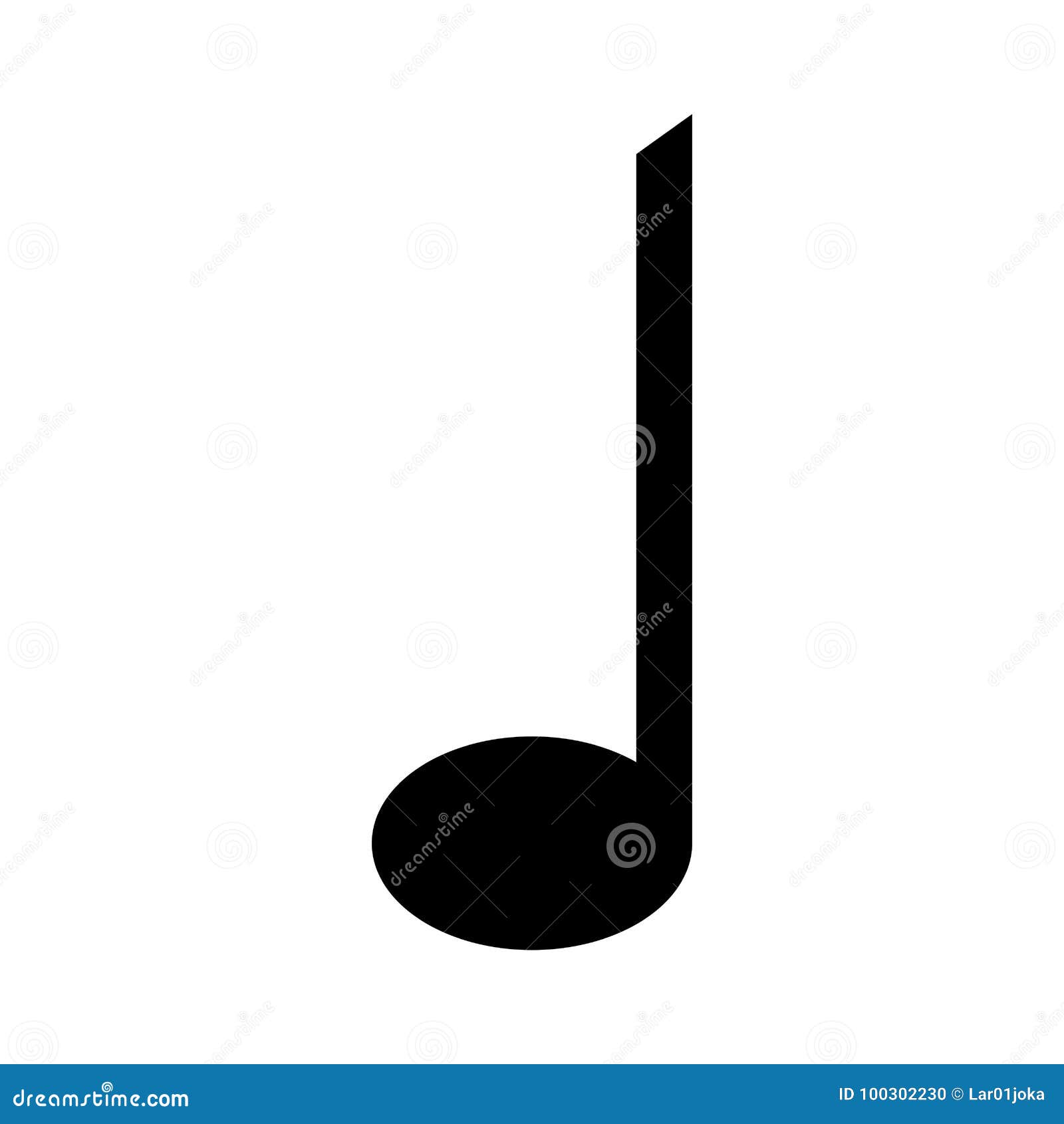 Isolated musical note stock vector. Illustration of treble - 100302230