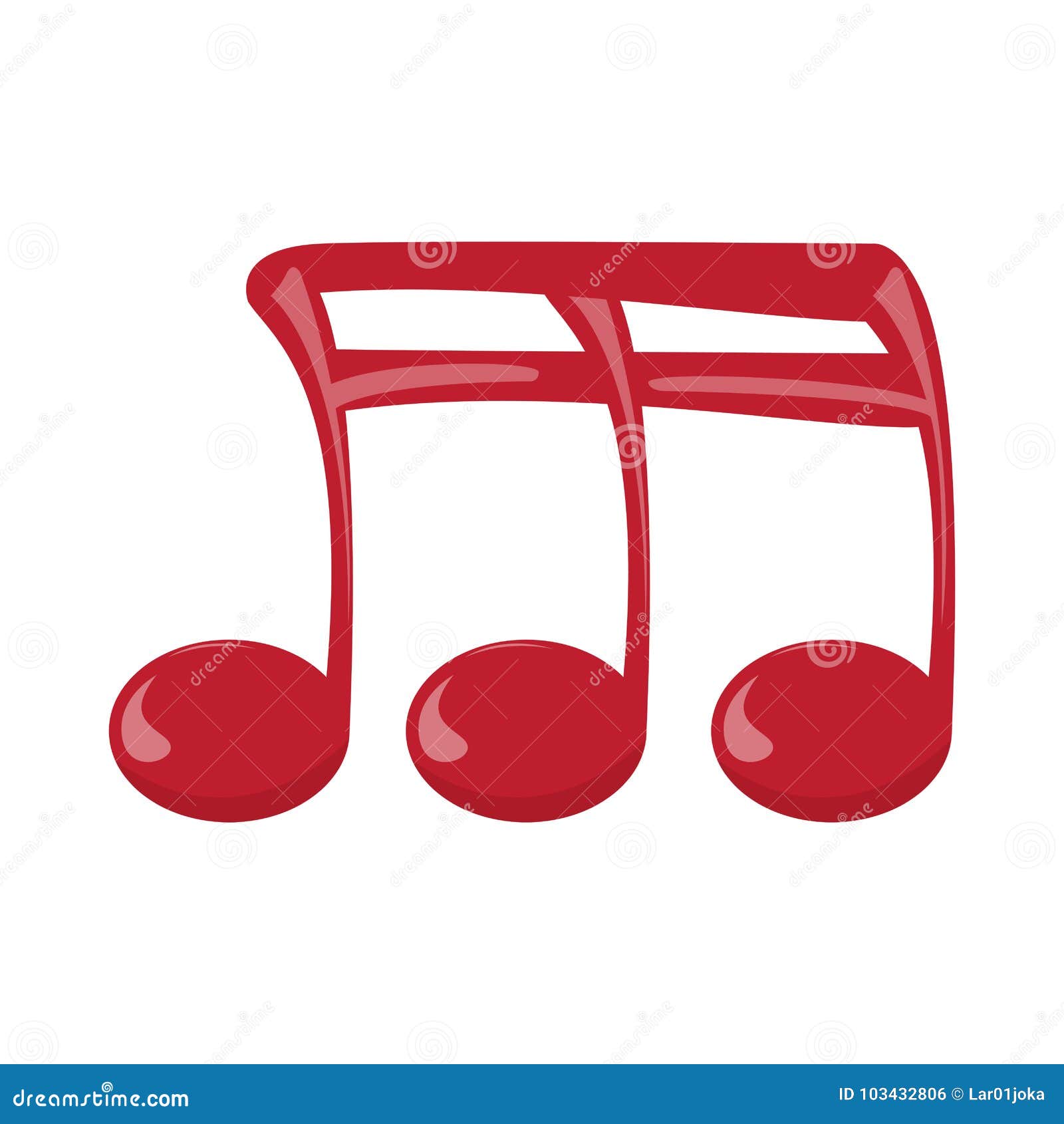 Comic musical note stock vector. Illustration of beautiful - 103432806