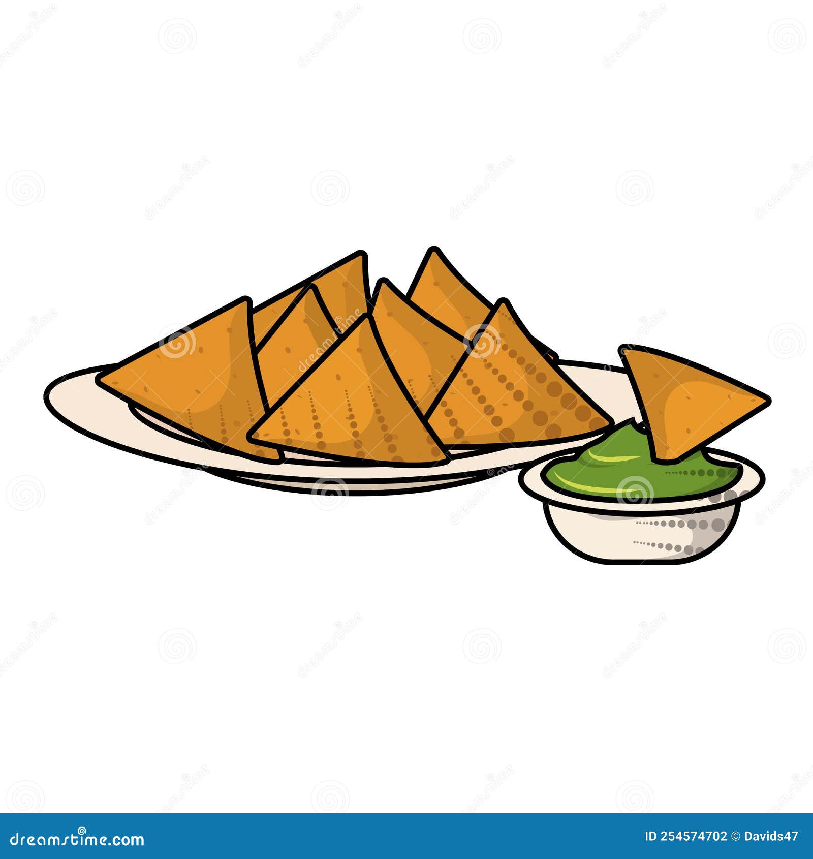 Isolated Nachos Fast Food Vector Illustration Stock Vector ...
