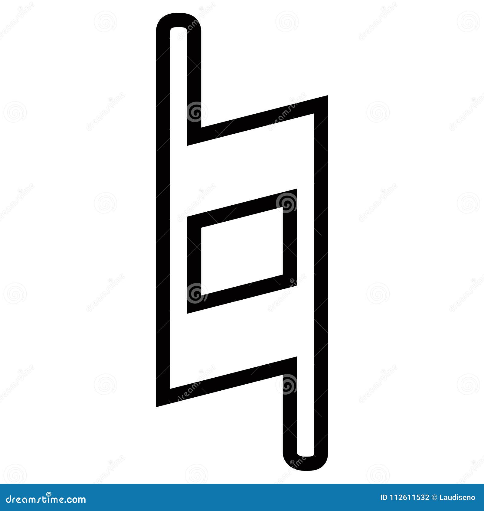 Isolated Natural Accidental Note. Musical Note Stock Vector ...