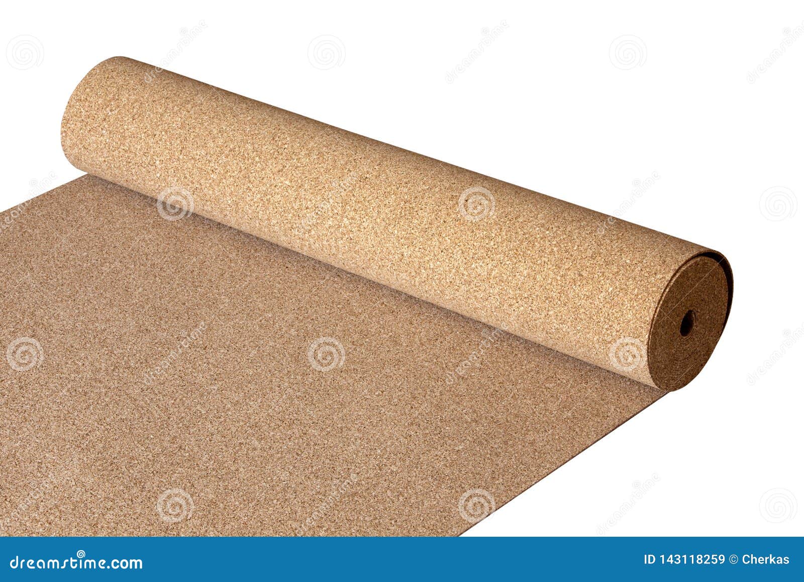 Isolated natural cork roll stock image. Image of soundproofing - 143118259