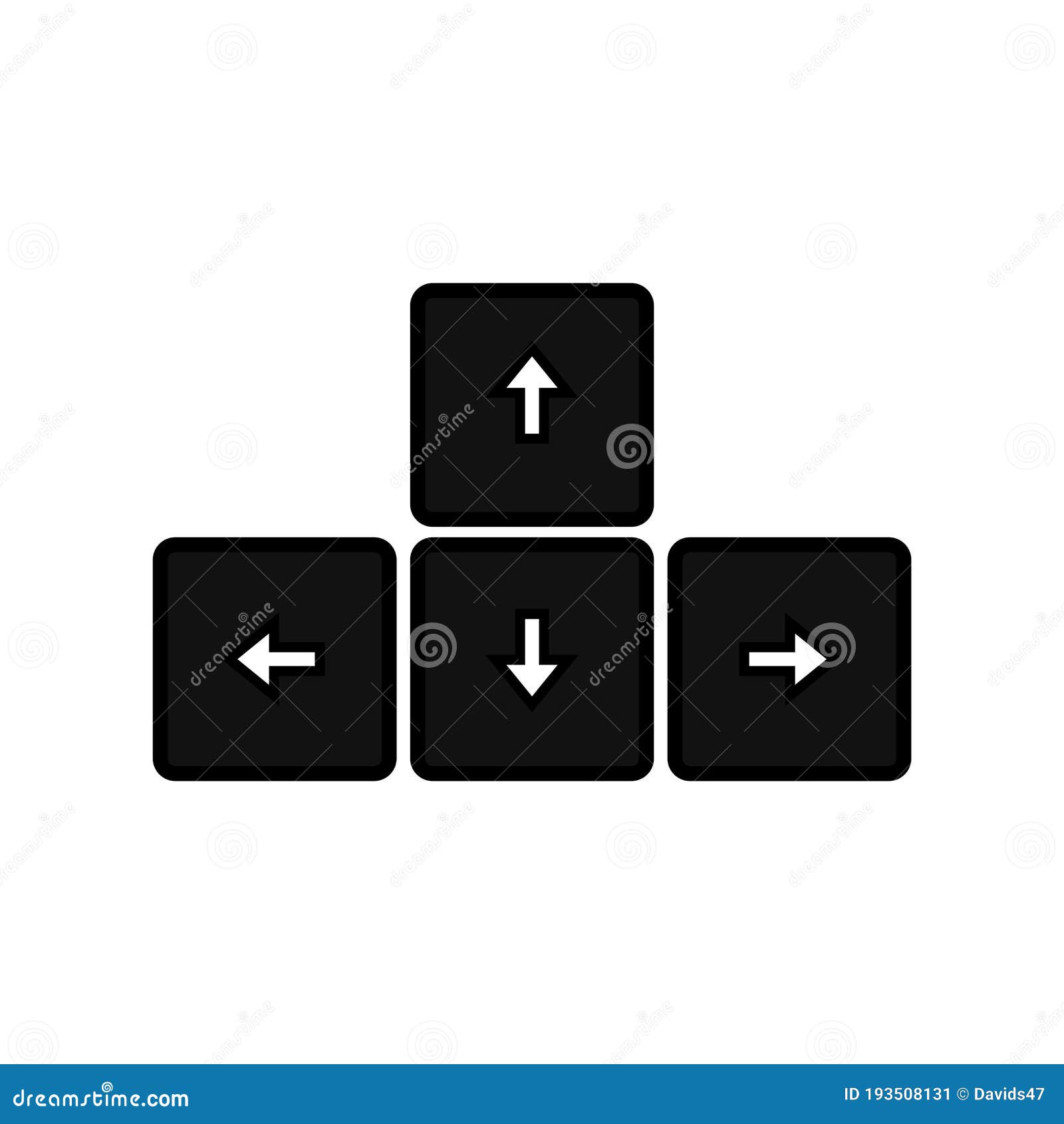 Isolated Navigation Keys Icon Stock Vector - Illustration of pictogram ...