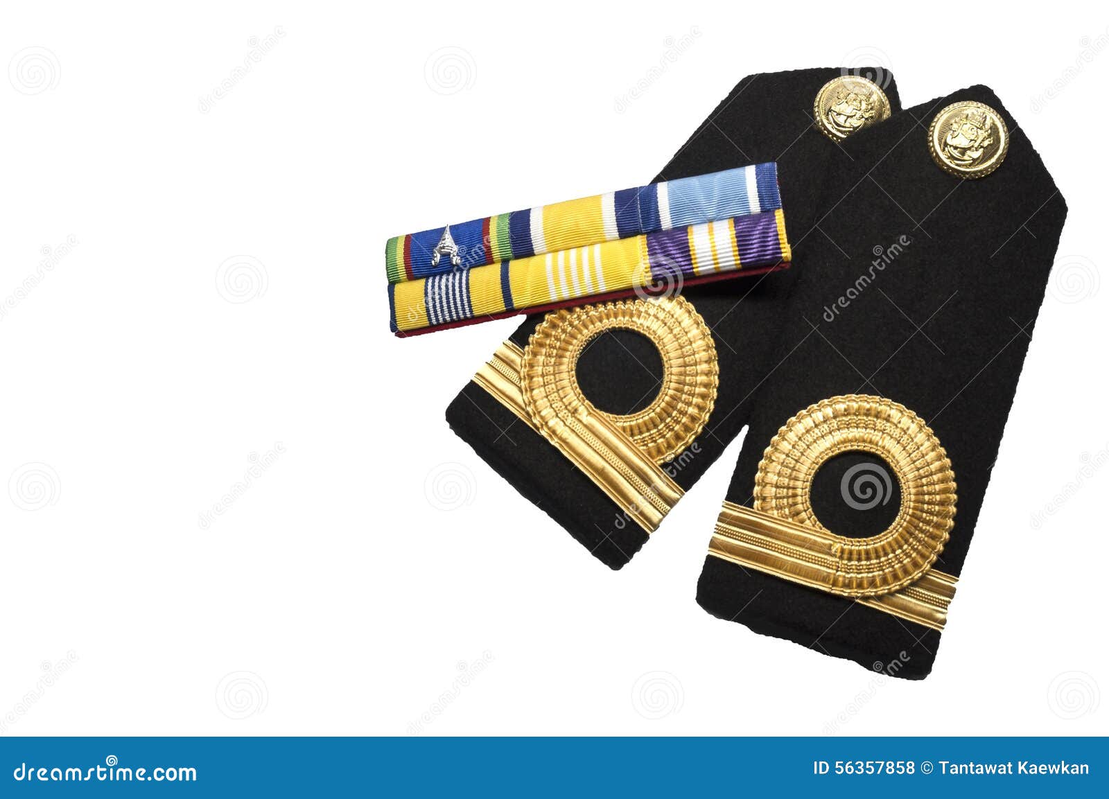 Isolated Navy Epaulet Rank Sign Stock Photo - Image of officer, black ...