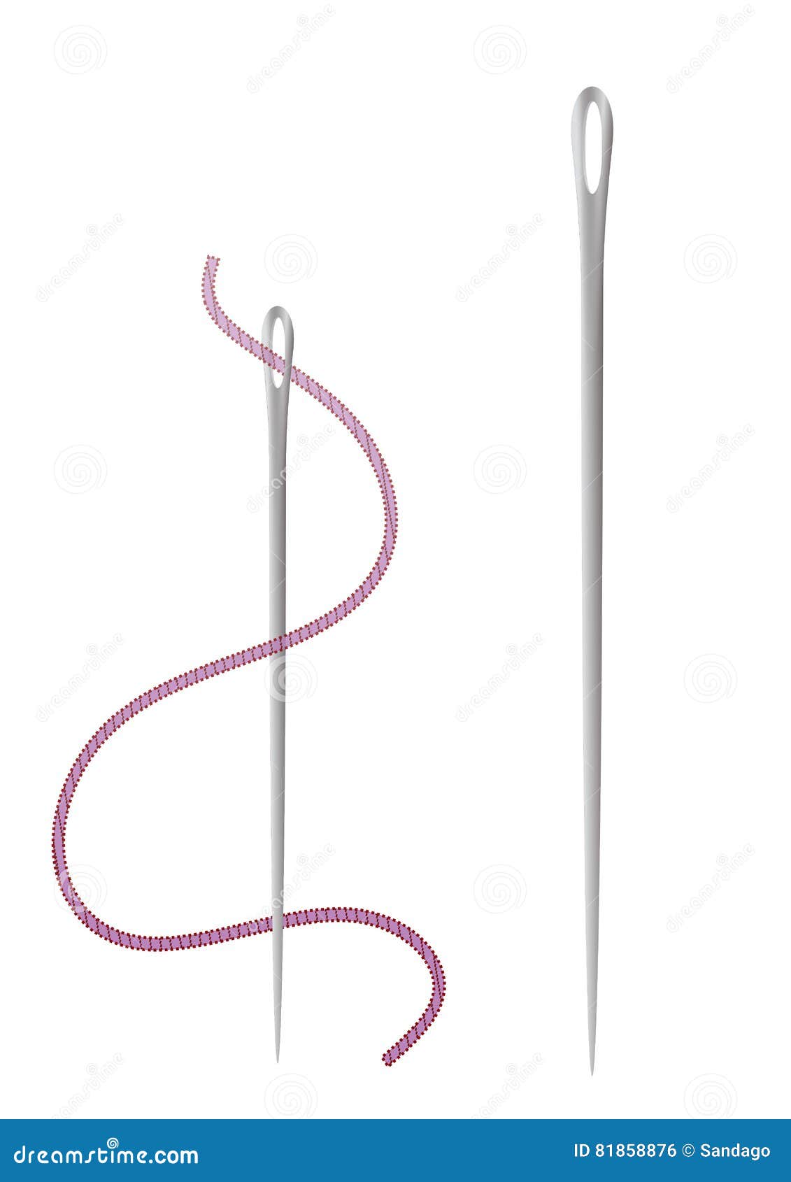 Isolated Needle stock vector. Illustration of embroidery - 81858876