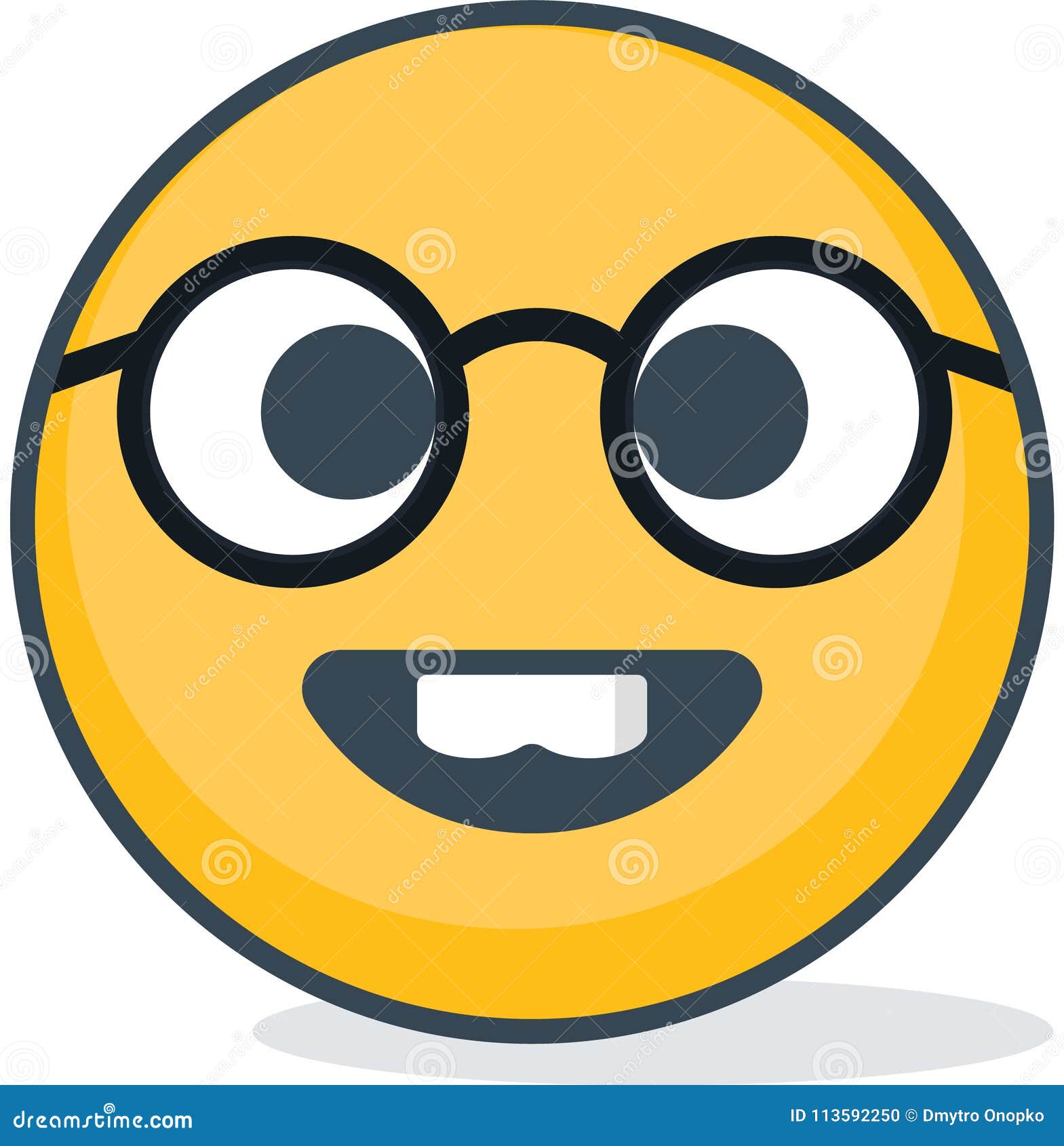 Nerd Emoticon Cartoon Vector | CartoonDealer.com #19160235