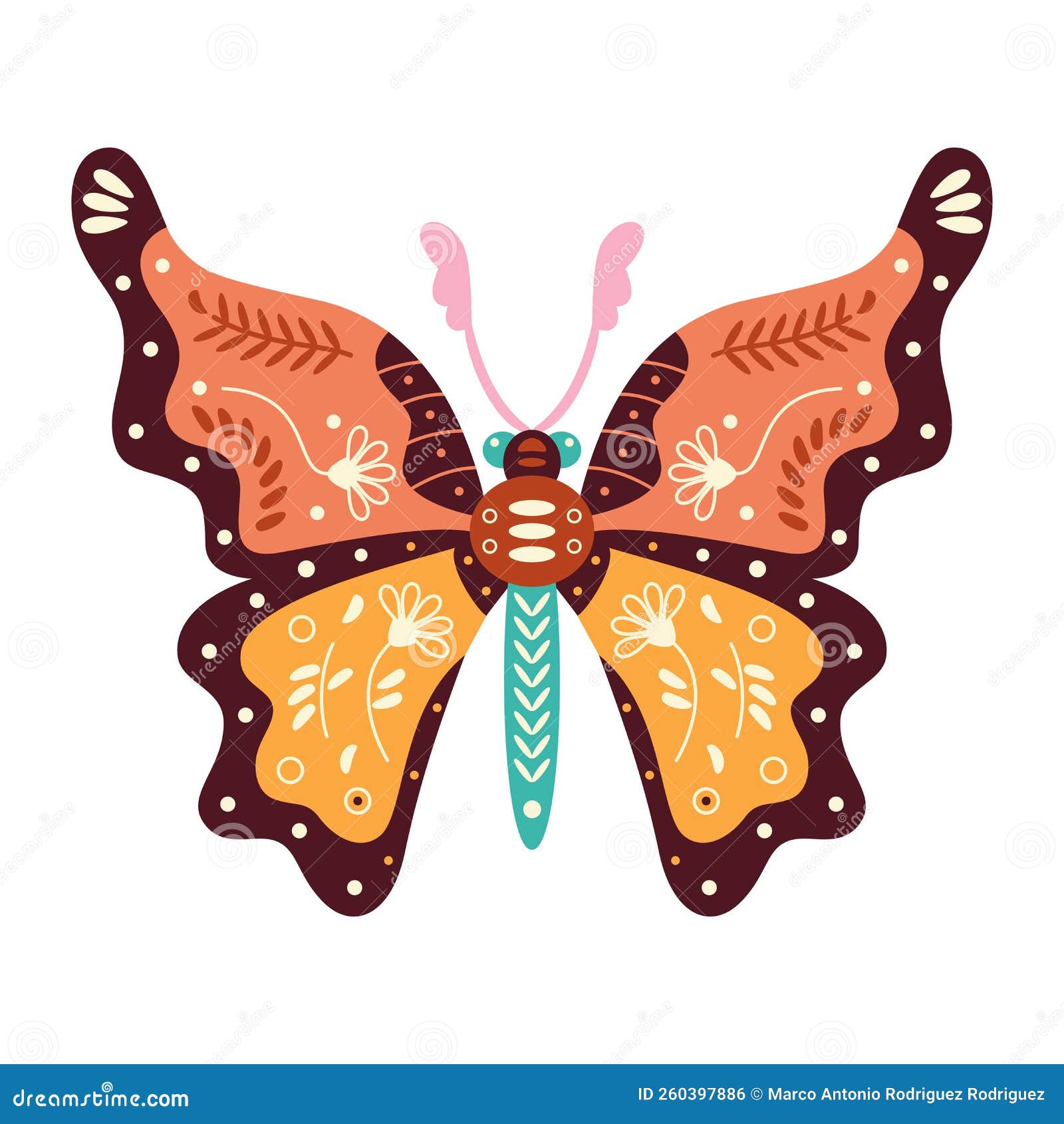 Isolated Neutral Colored Butterfly with Patterns Vector Stock Vector ...