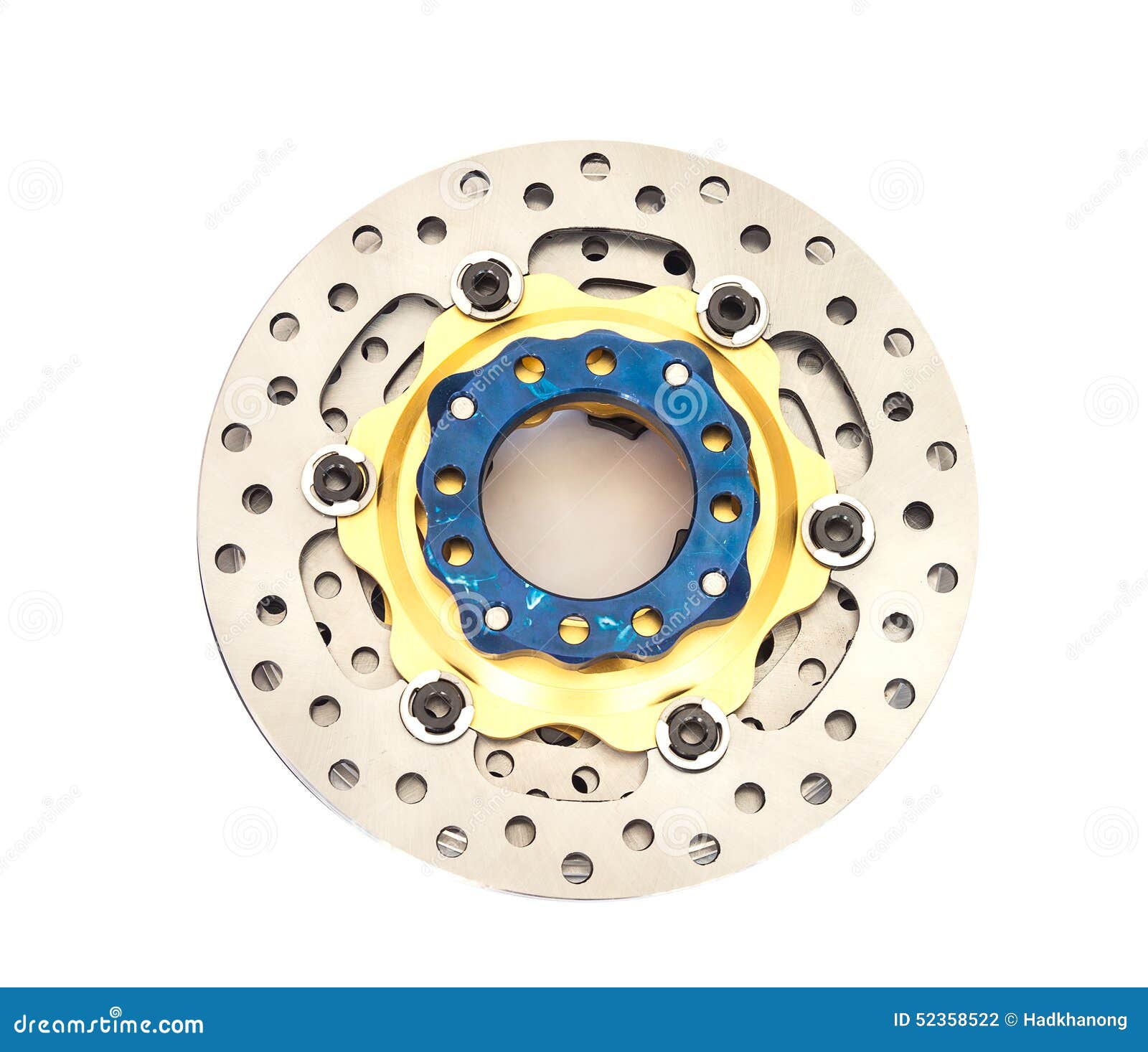 Isolated New Disc Brake for Motorcycle Stock Photo - Image of steel ...