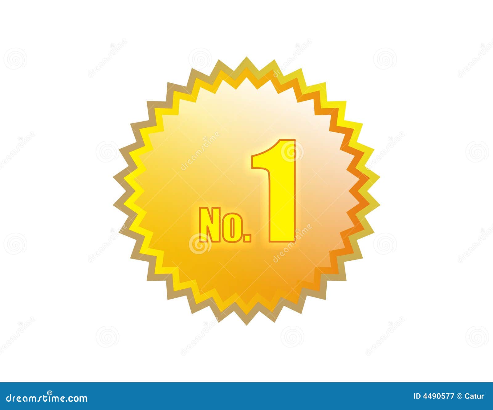 Isolated No.1 medallion stock vector. Illustration of success - 4490577