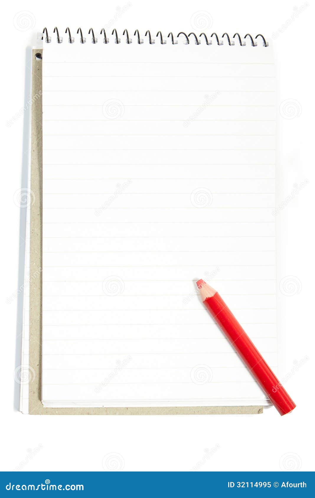 Isolated Notepad with Clipping Path Stock Image - Image of objects ...