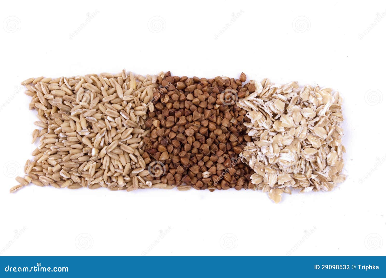 Isolated a Number of Cereals Stock Photo - Image of food, oatmeal: 29098532