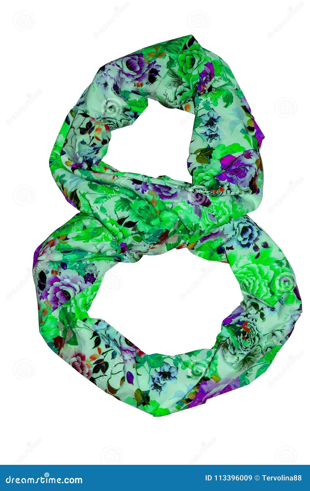 The Isolated Numbers from 1 To 10 Made of Fabric with Floral Print ...