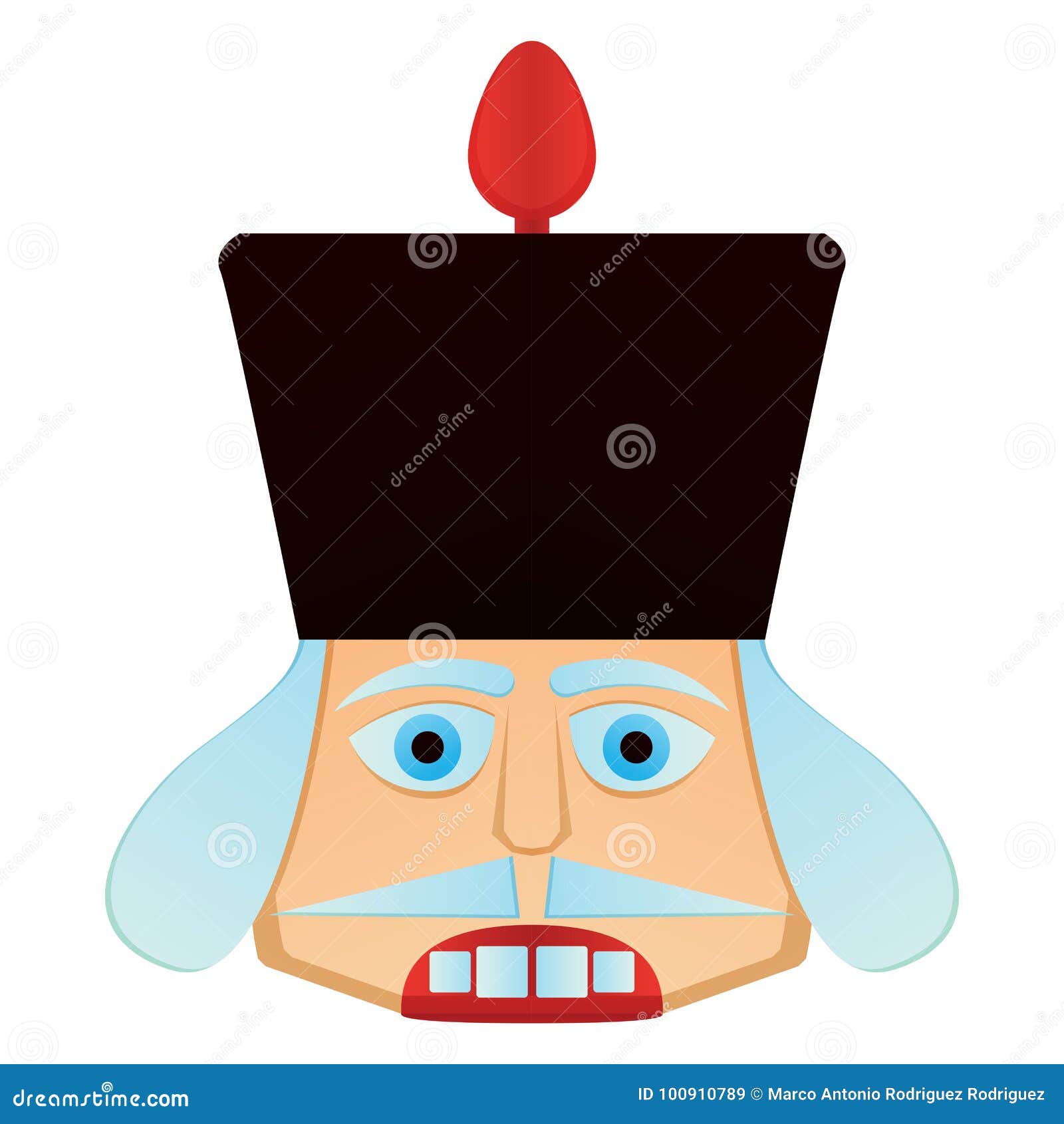Face Of Nutcracker Soldier Toy Icon Cartoon Vector | CartoonDealer.com ...
