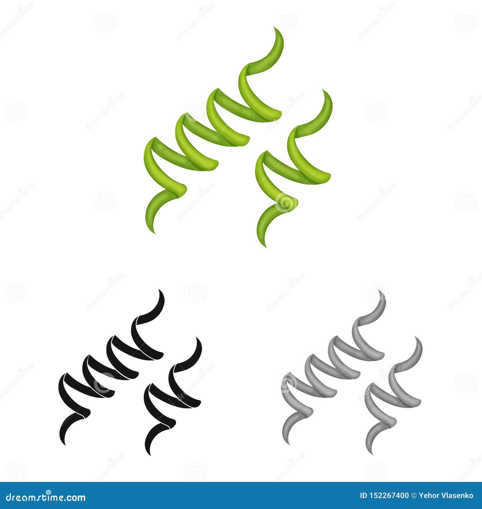 Isolated Object of Algae and Spiral Logo. Set of Algae and Natural ...