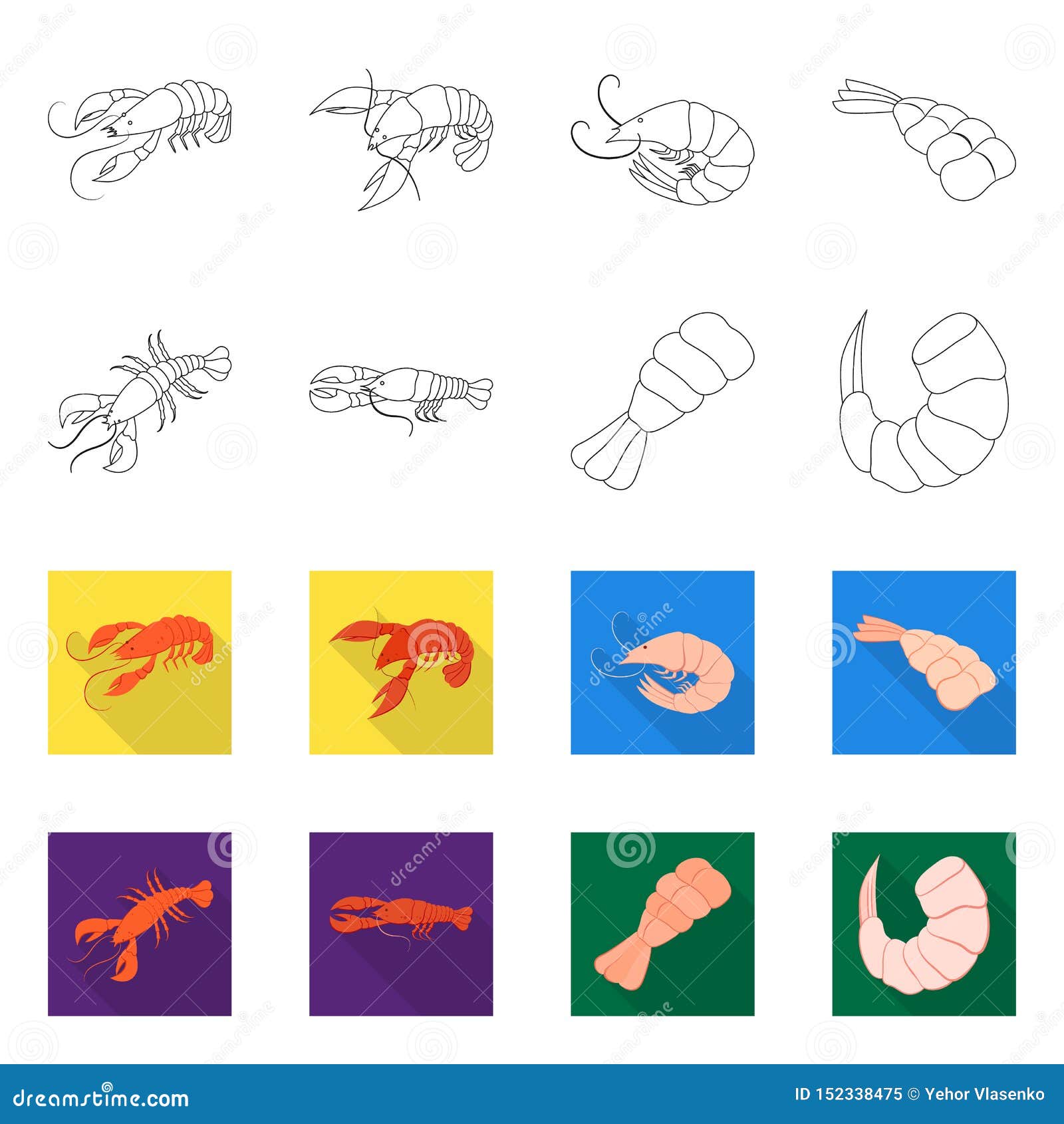 Isolated Object of Appetizer and Ocean Logo. Set of Appetizer and ...