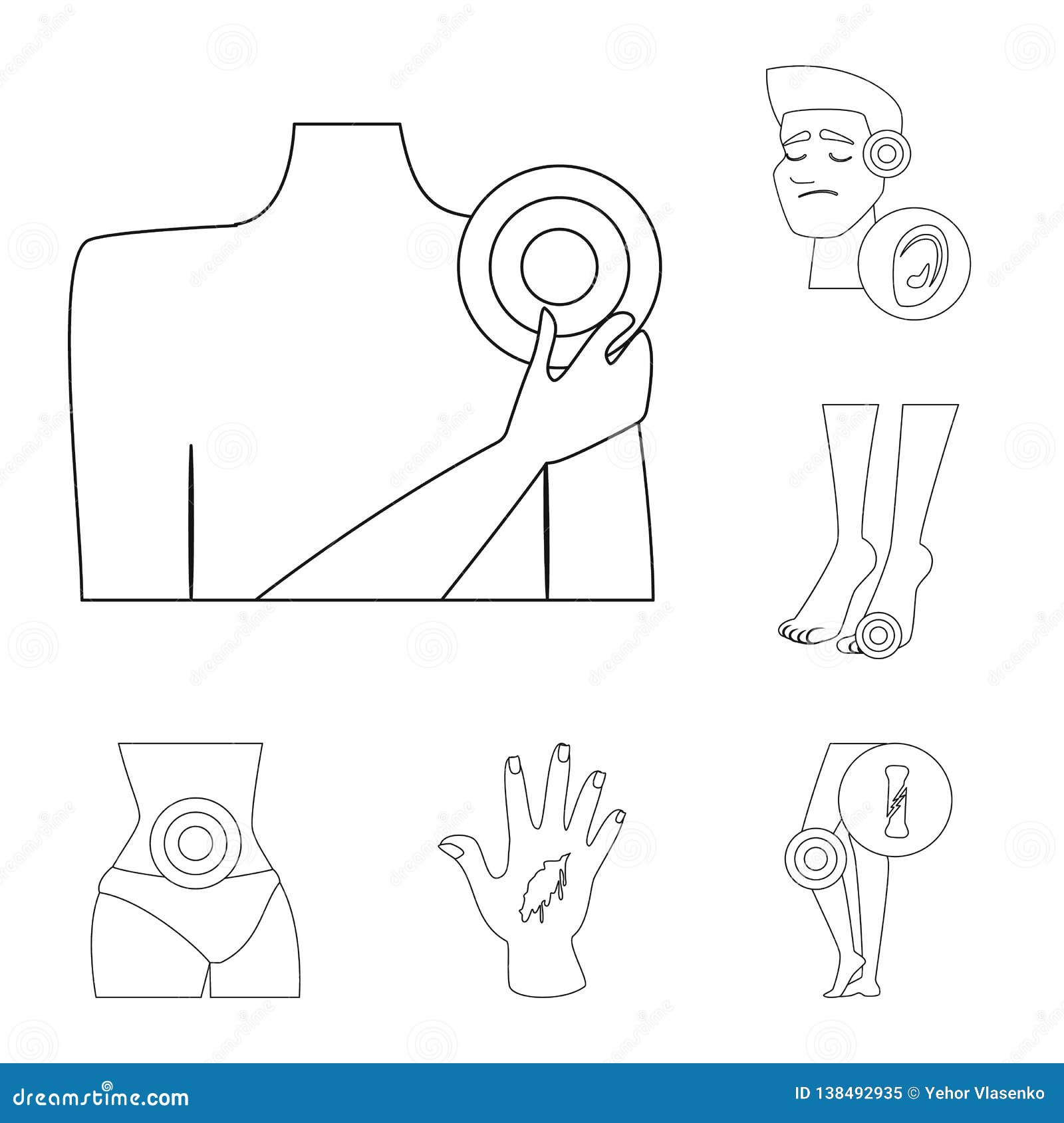 Vector Illustration of Bone and Inflammation Logo. Collection of Bone ...