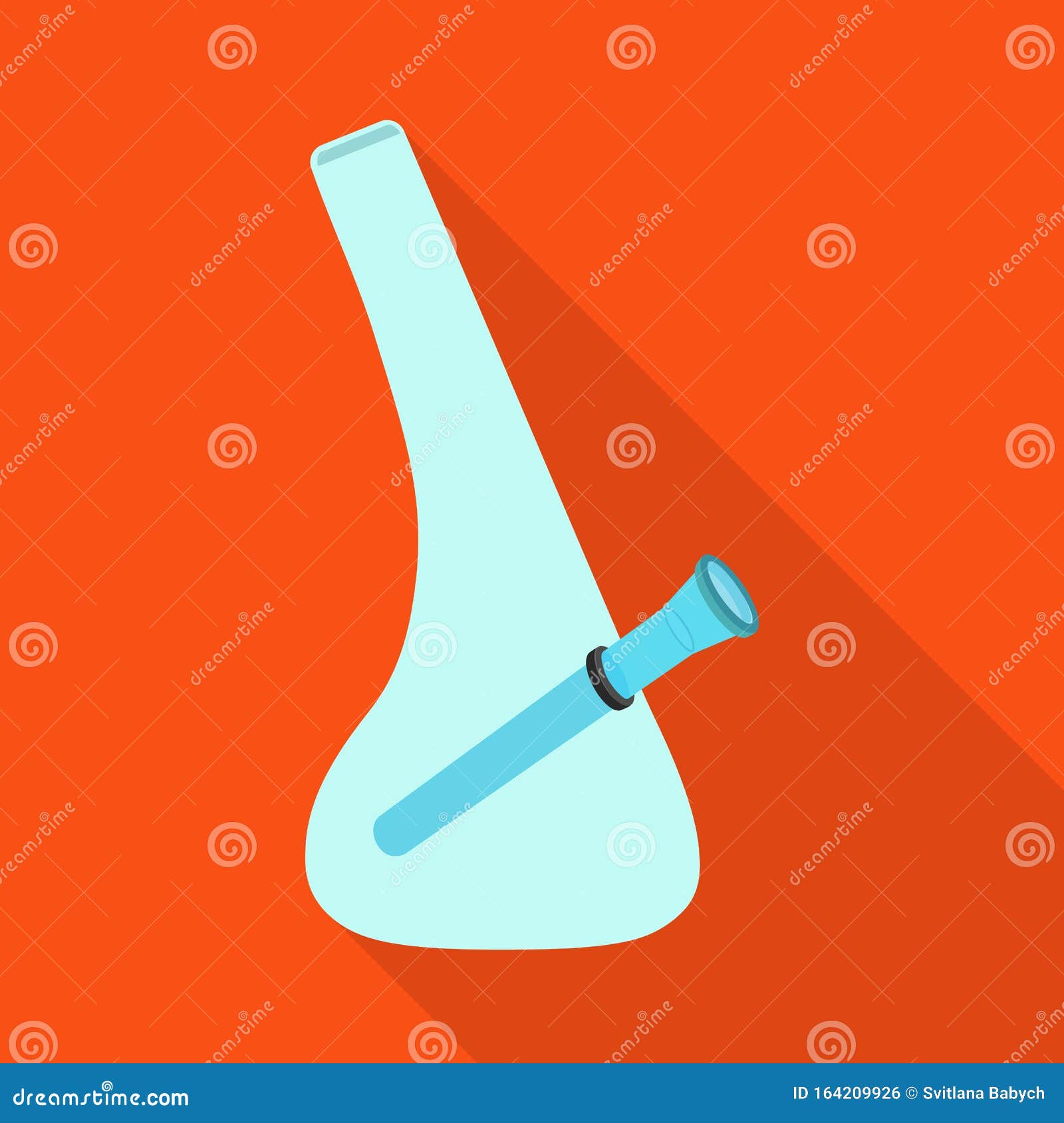 Isolated Object of Bong and Marijuana Logo. Web Element of Bong and ...