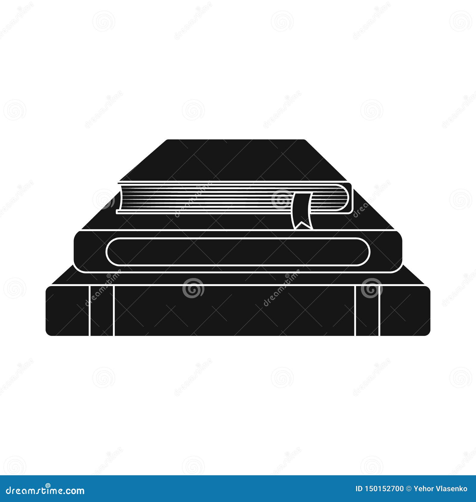 Isolated Object of Book and Stack Logo. Set of Book and Learning Vector ...