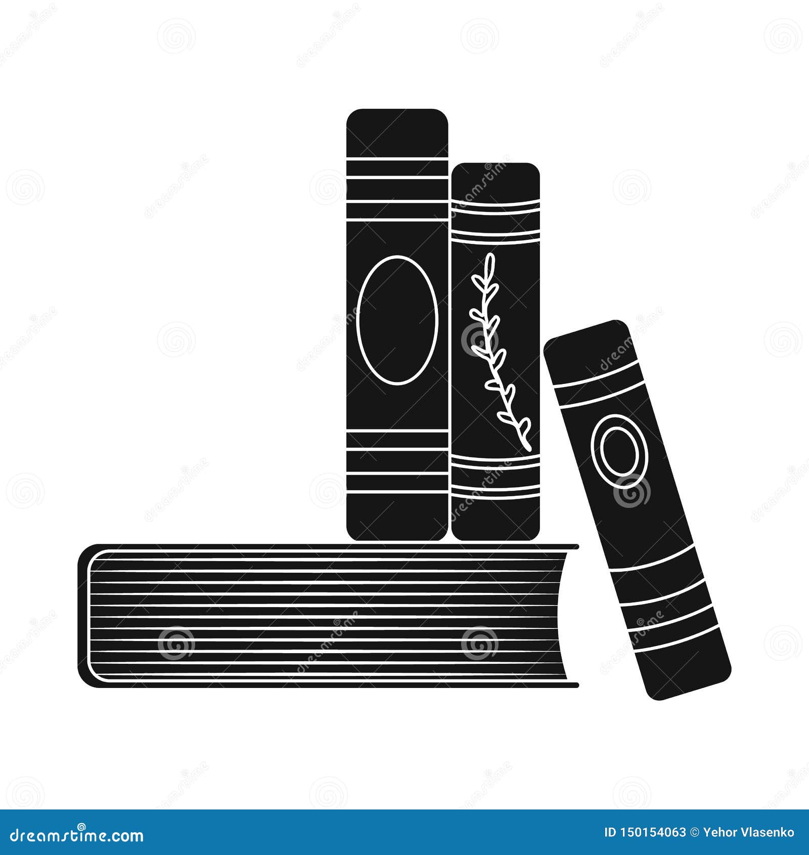 Isolated Object of Book and Stack Symbol. Set of Book and Writing ...