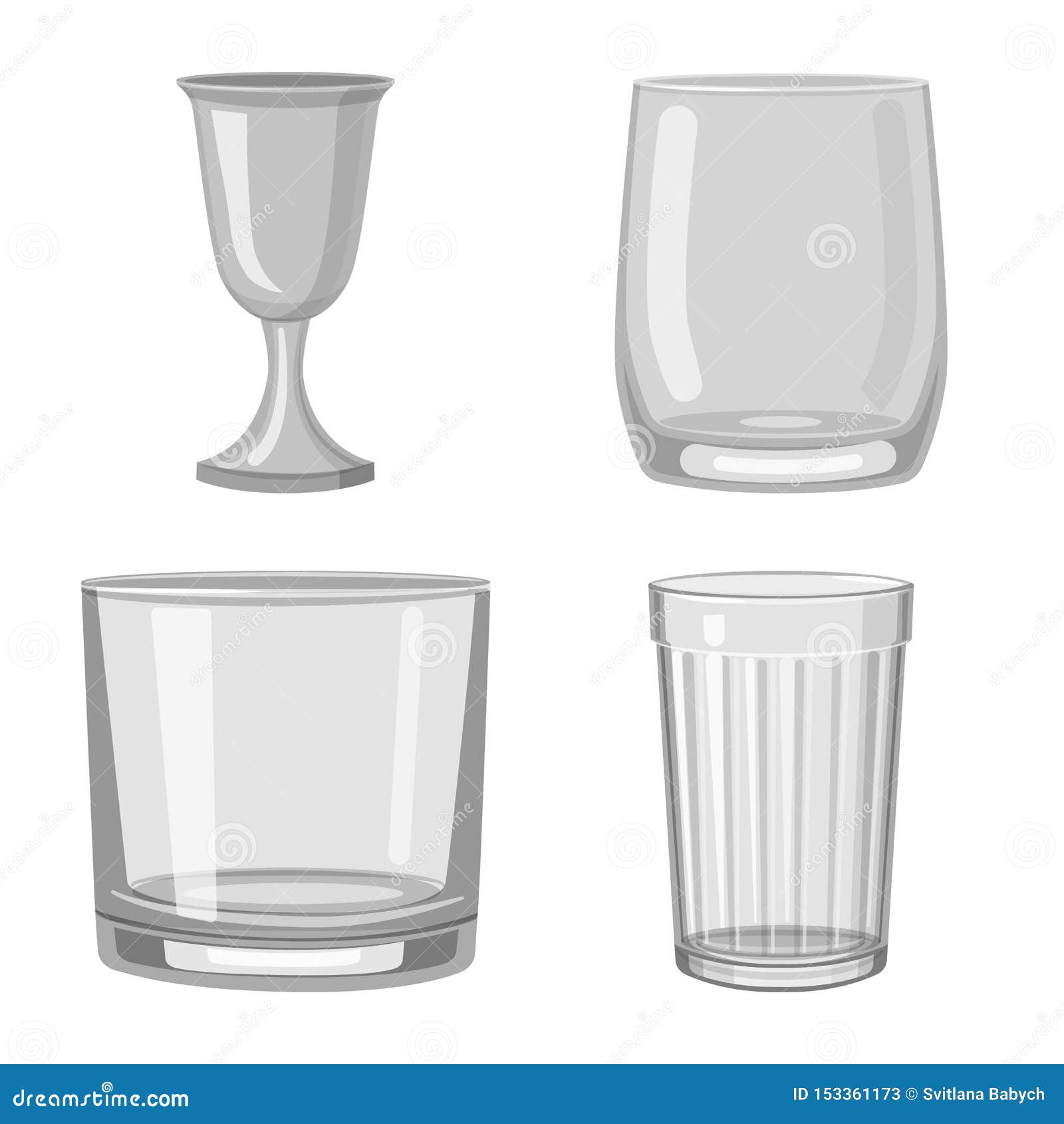 Vector Illustration of Capacity and Glassware Logo. Collection of ... Vector Illustration of Capacity and Glassware Logo. Collection of ...