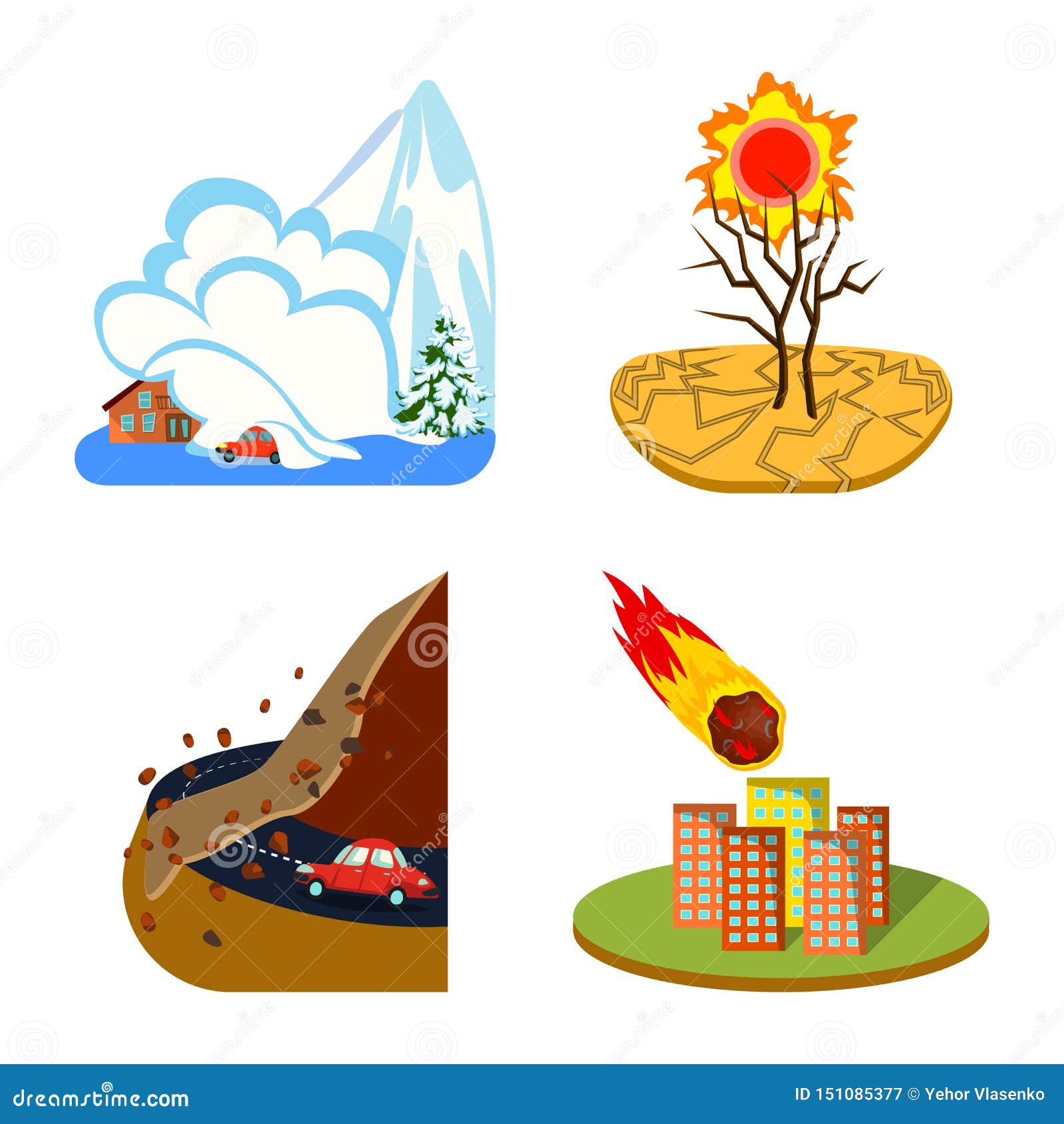 Isolated Object of Cataclysm and Disaster Logo. Set of Cataclysm and ...